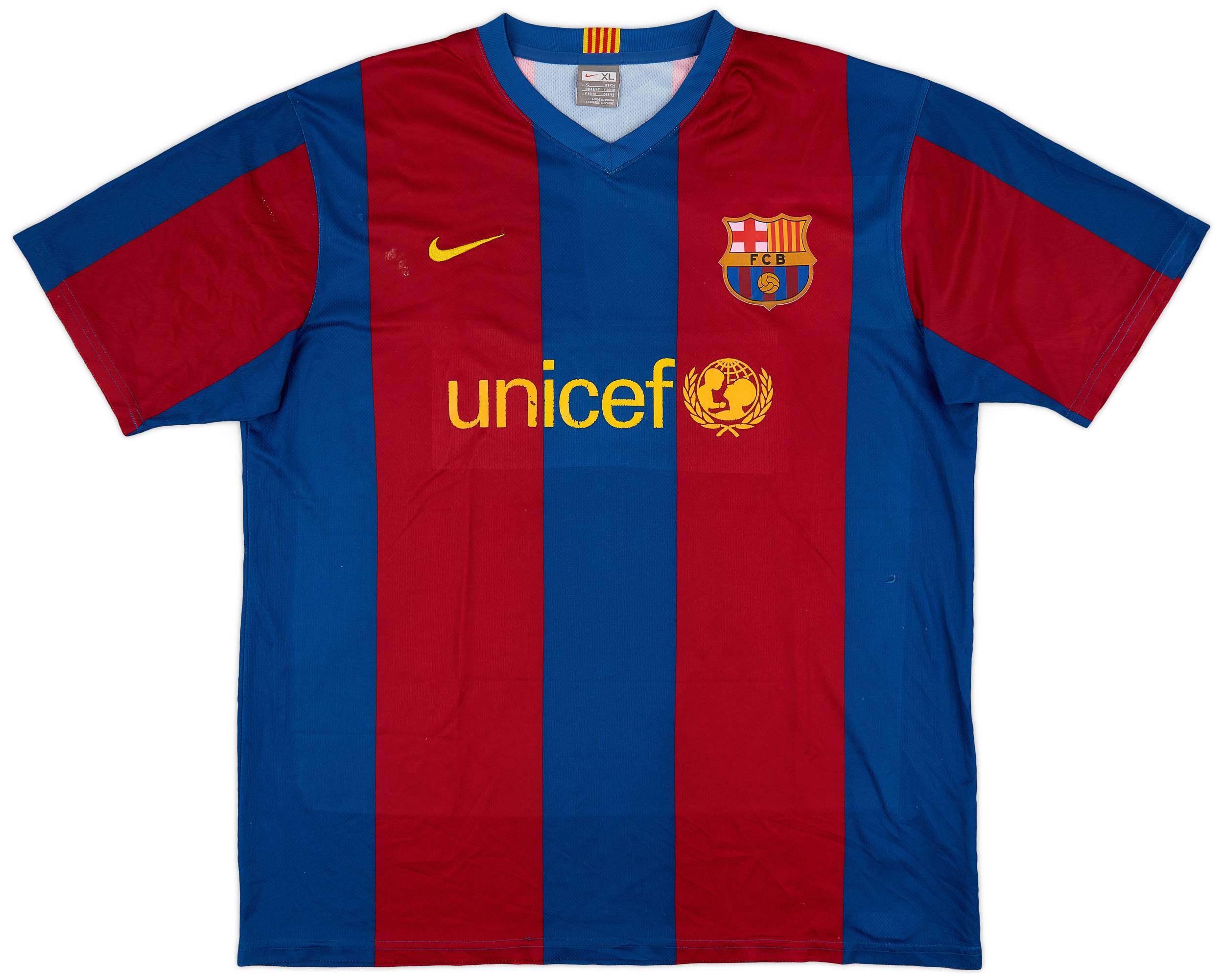 2007-08 Barcelona Basic Home Shirt - 7/10 - (XL)