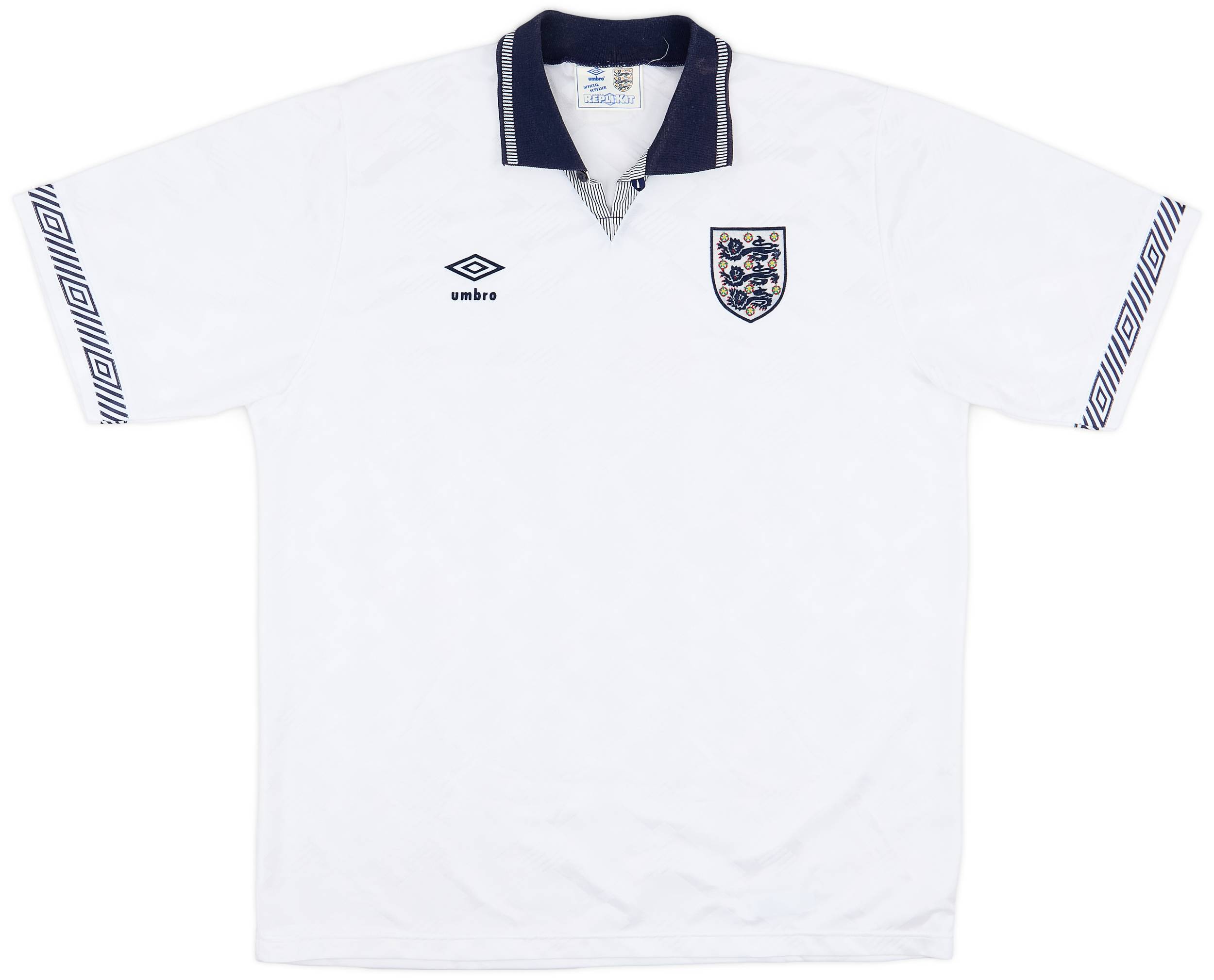 1990-92 England Home Shirt - 9/10 - (XL)