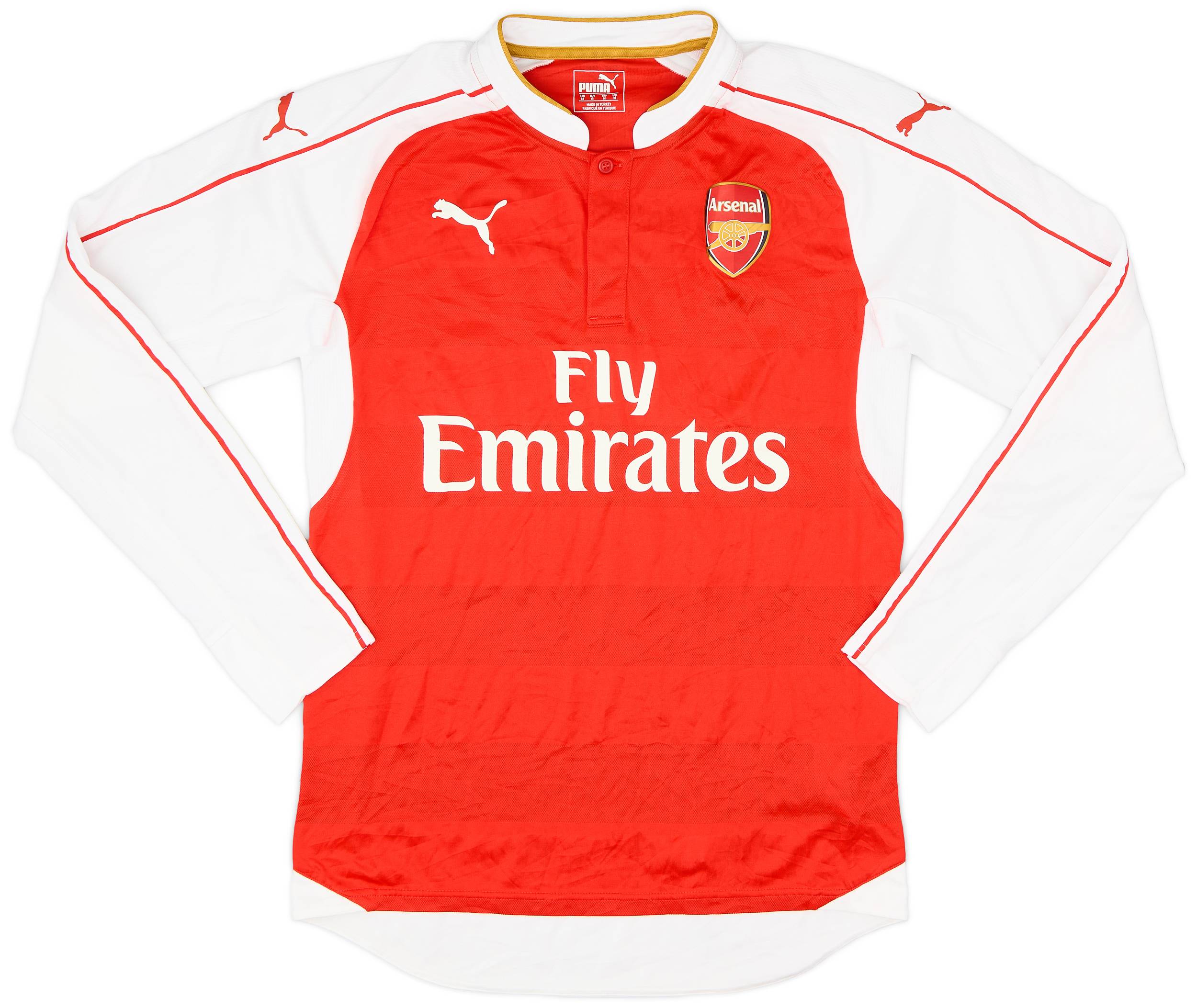 2015-16 Arsenal Authentic Home L/S Shirt #20 - 7/10 - (M)