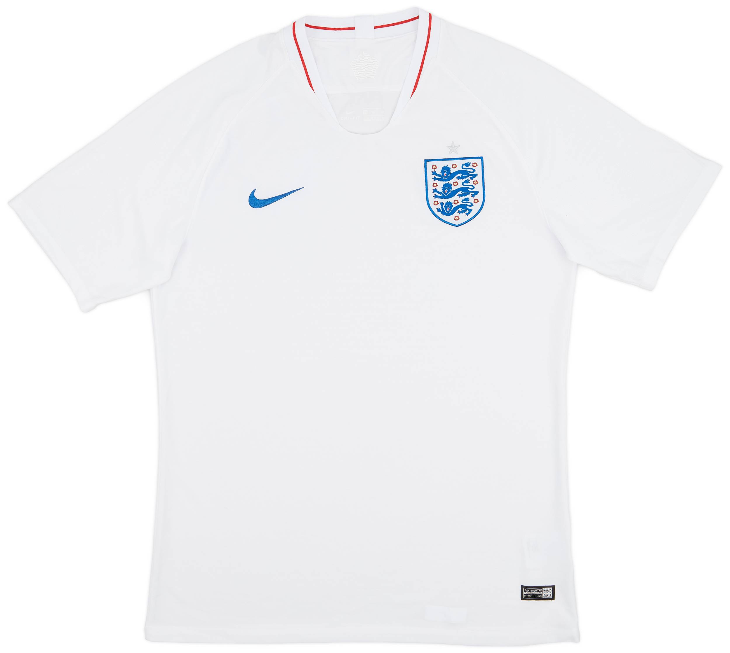 2018-19 England Home Shirt - 9/10 - (XL)
