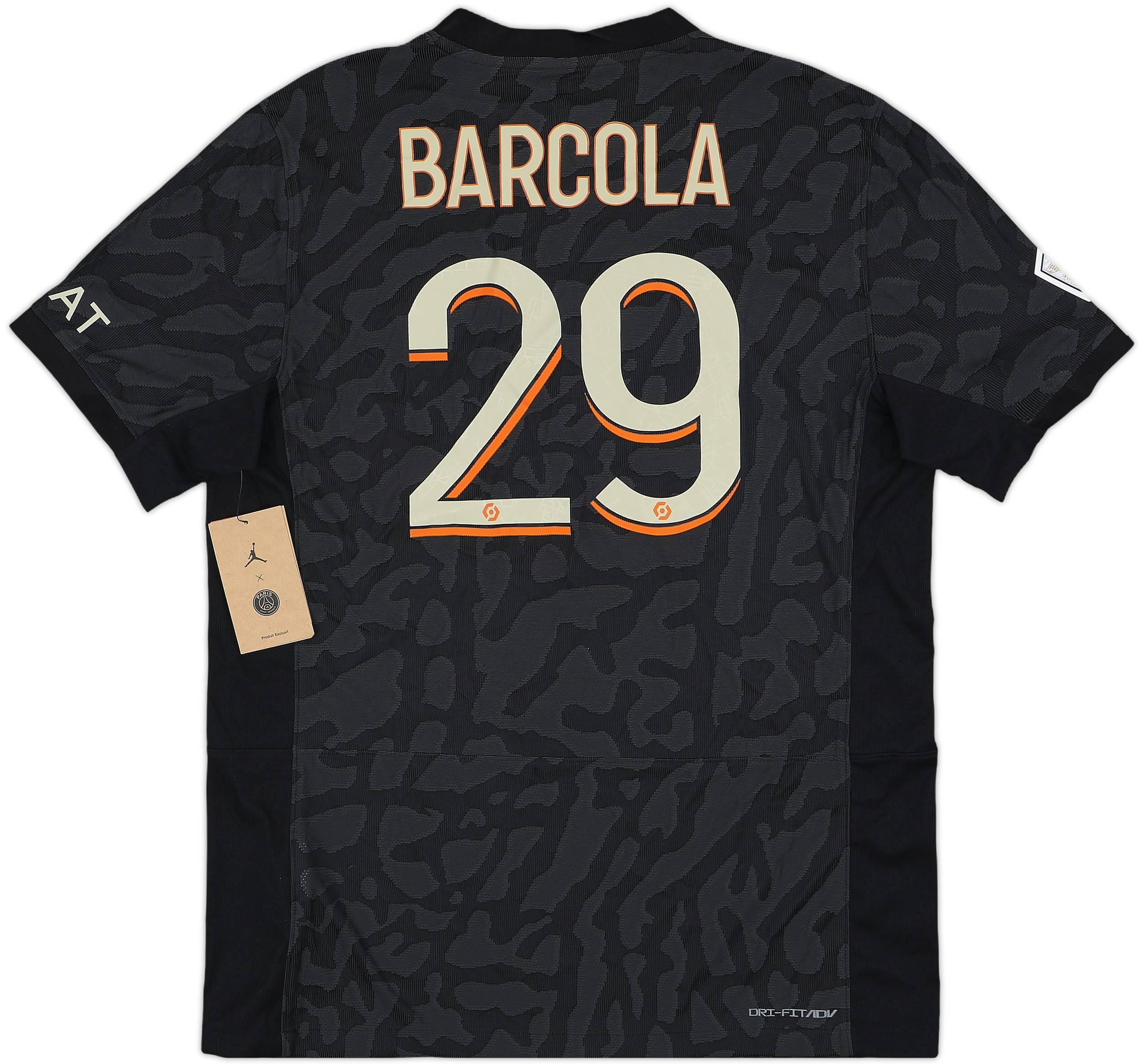 2023-24 Paris Saint-Germain Authentic Third Shirt Barcola #29 (L)