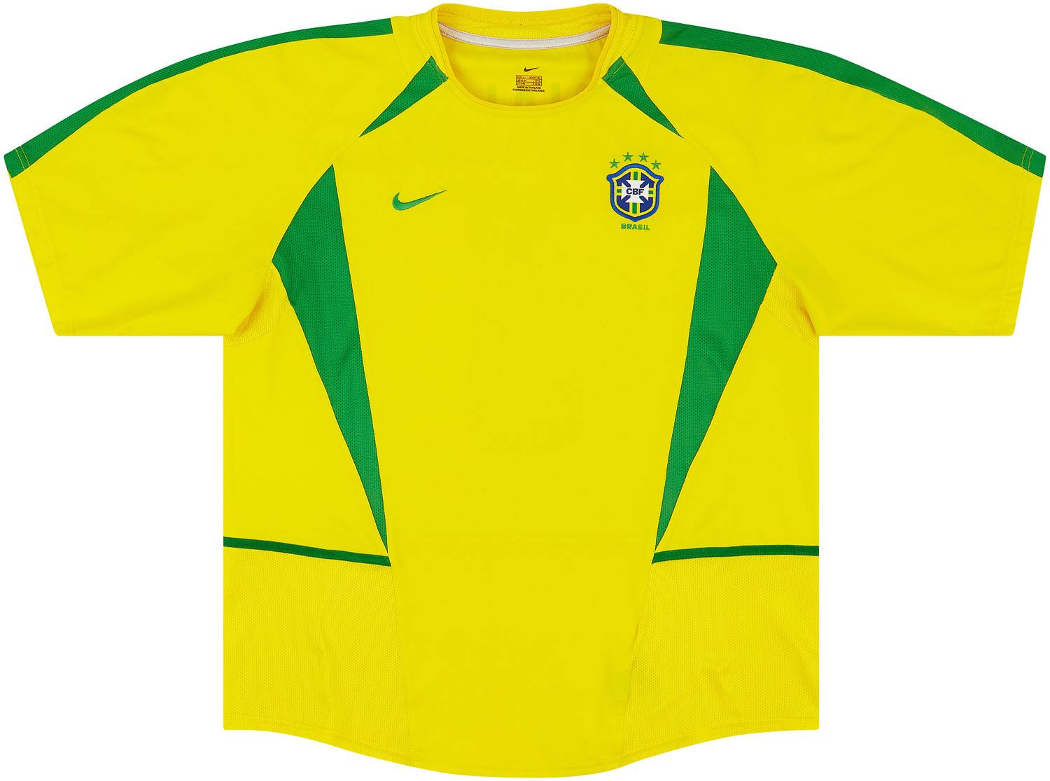 2002-04 Brazil Home Shirt 4 Stars (Very Good - 7/10)