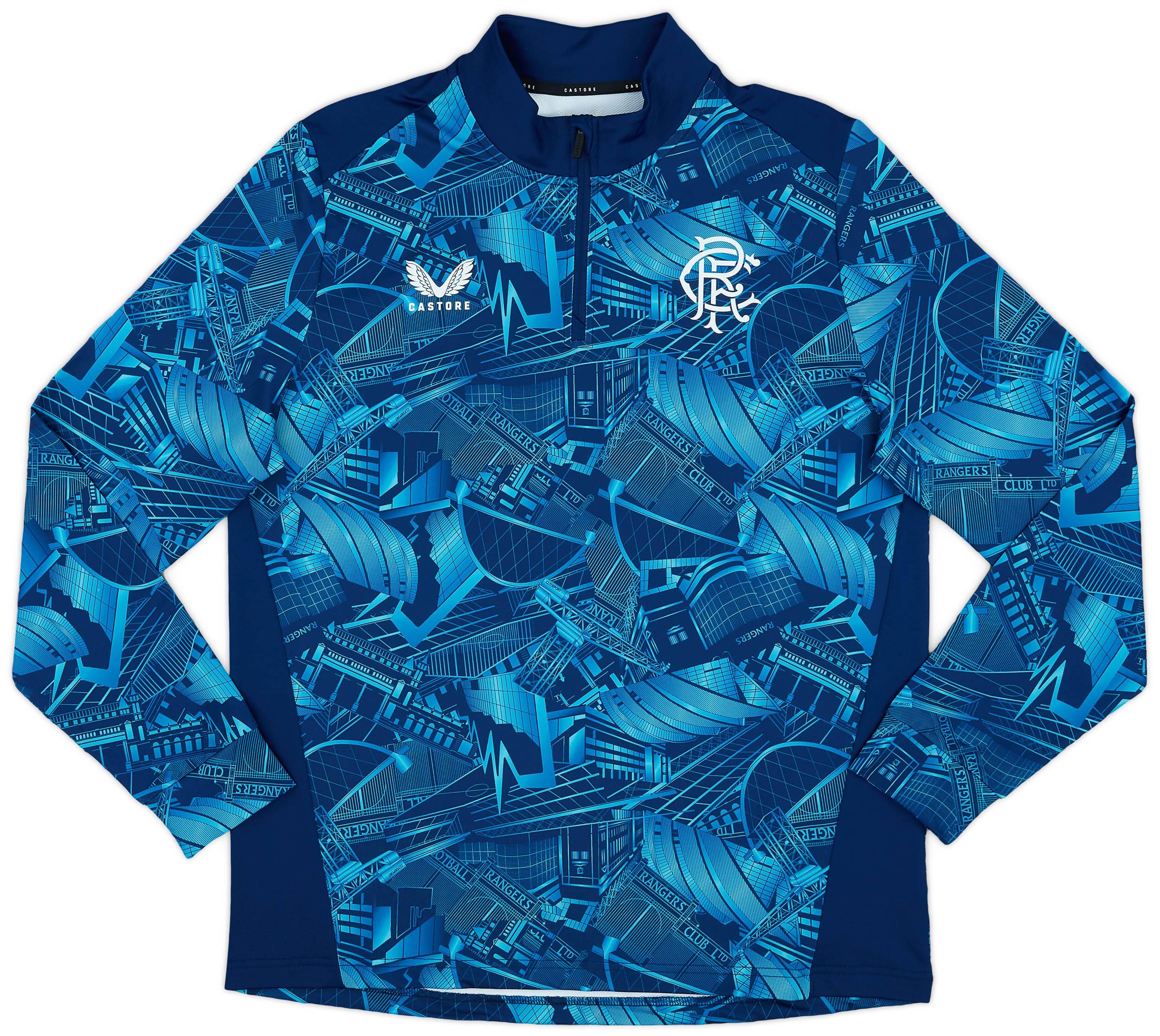 2023-24 Rangers Castore 1/4 Zip Stadium Graphic Top - 7/10