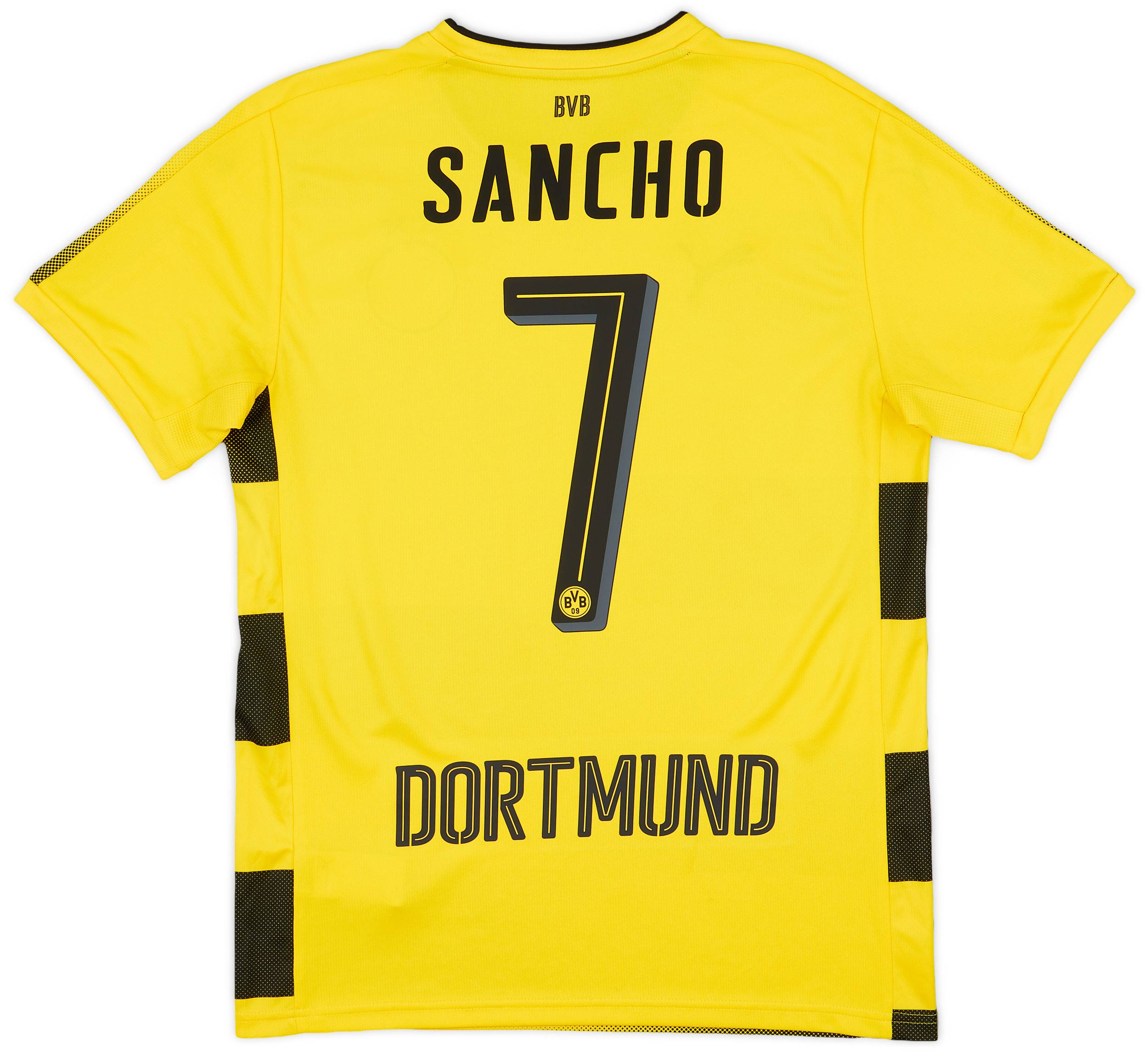 2017-18 Borussia Dortmund Home Shirt Sancho #7 - 8/10 - (M)
