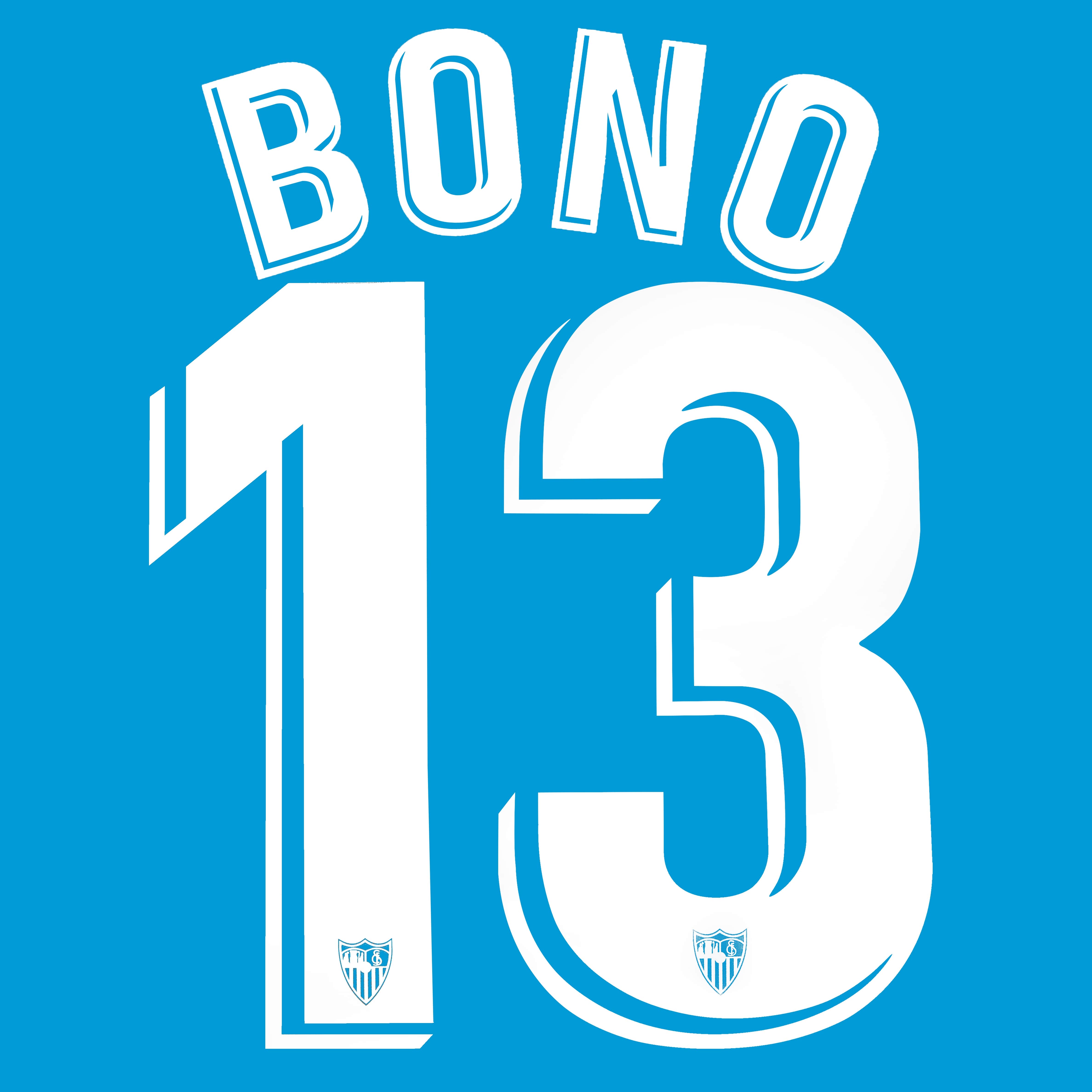 2019-22 Sevilla GK Bono #13 White Name Set