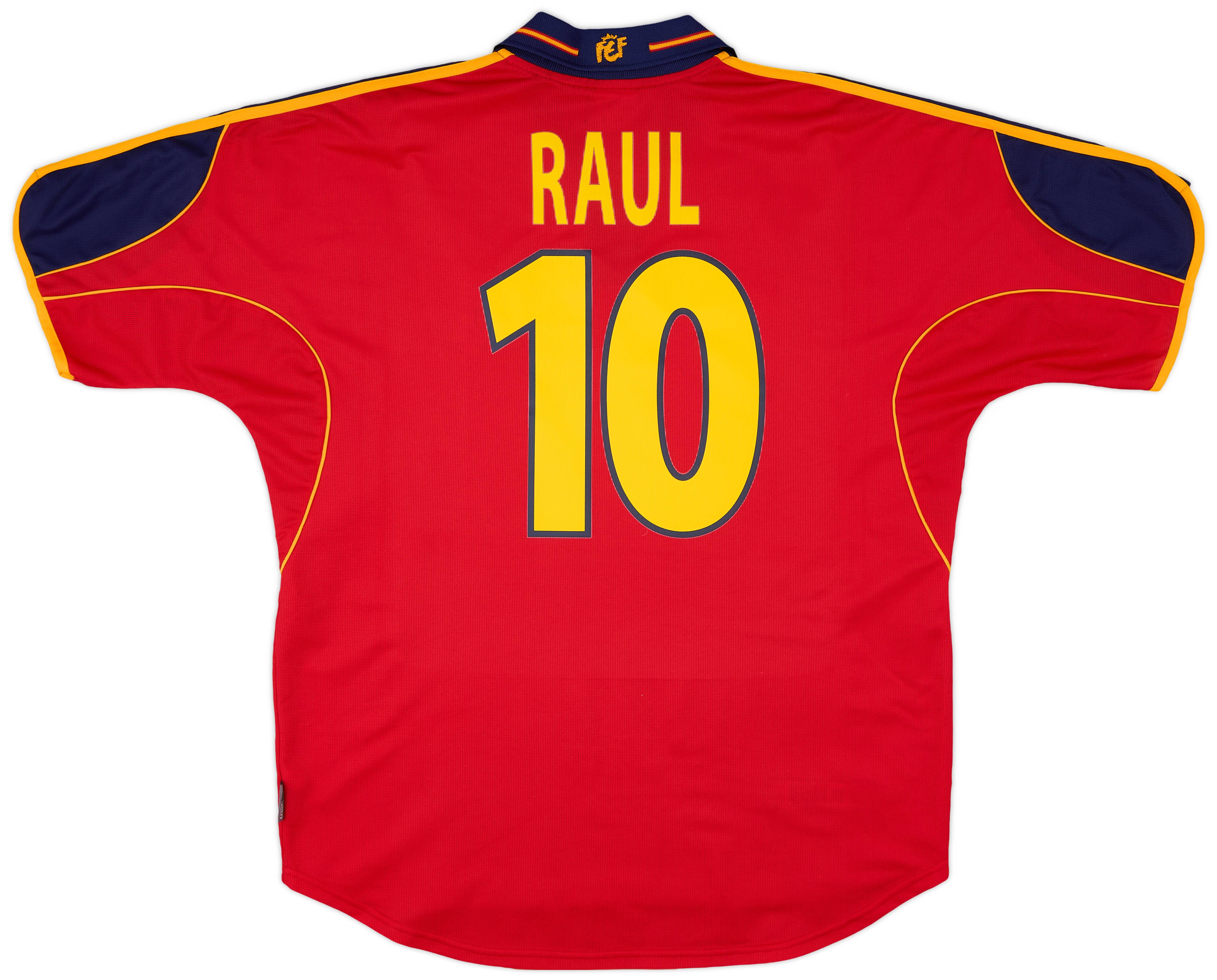 1999-02 Spain Home Shirt Raul #10 - 7/10 - (L)