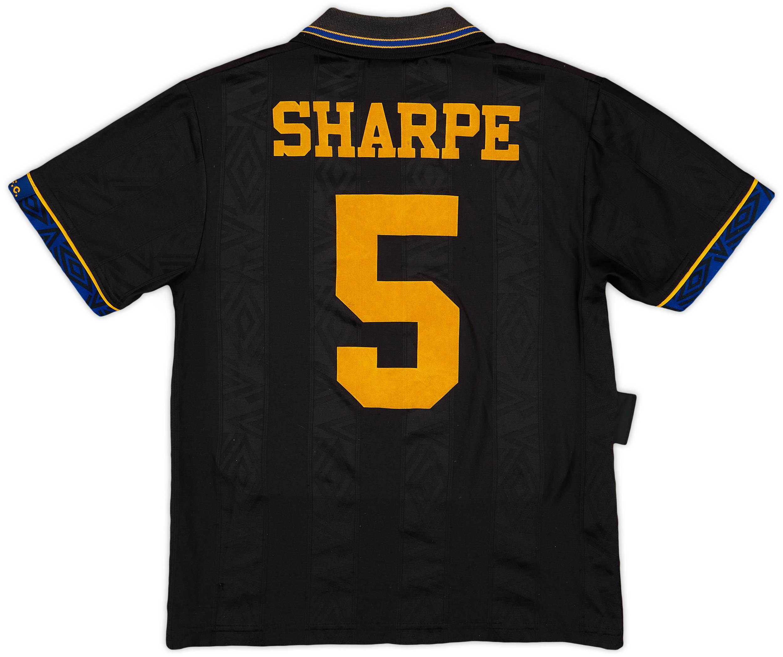 1993-95 Manchester United Away Shirt Sharpe #5 - 6/10 - (L.Boys)