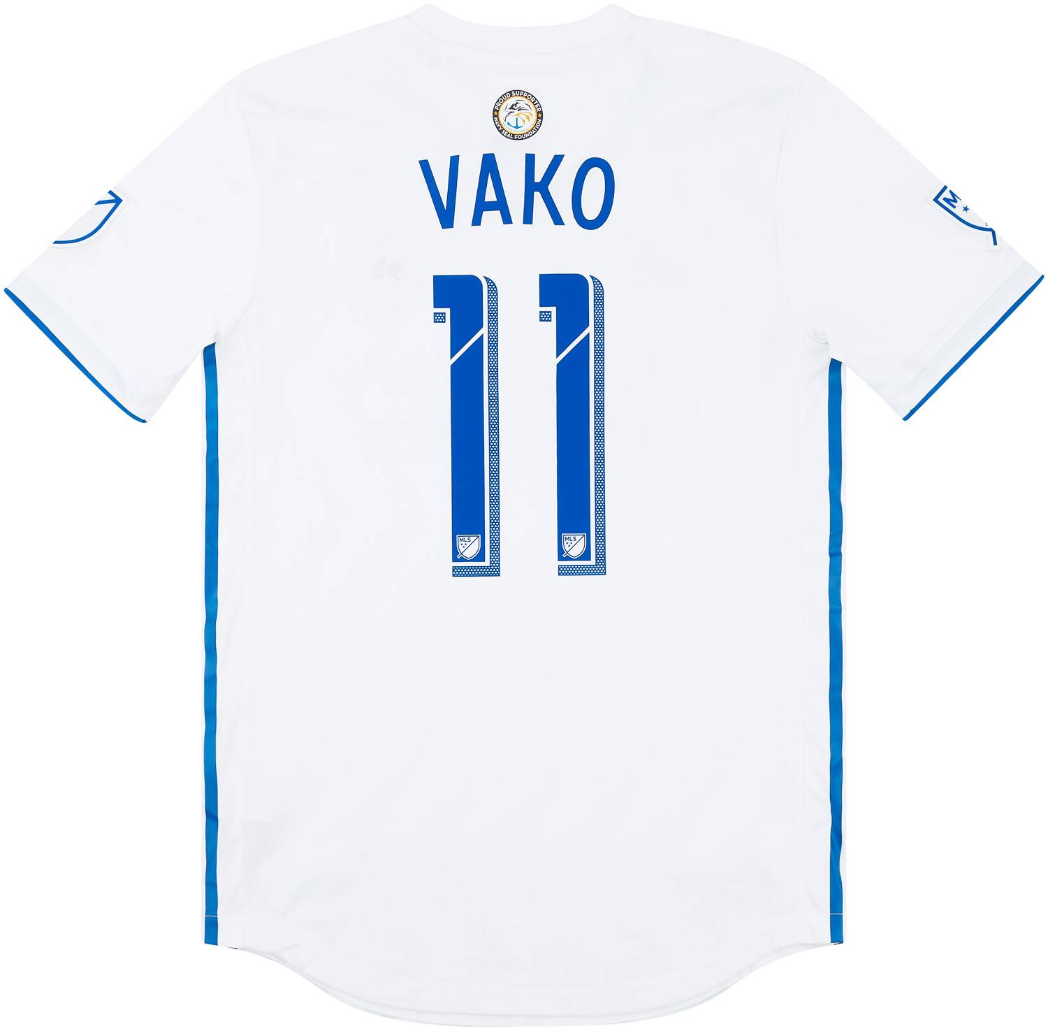 2018 San Jose Earthquakes Match Issue Away Shirt Vako #11 (v Man Utd)