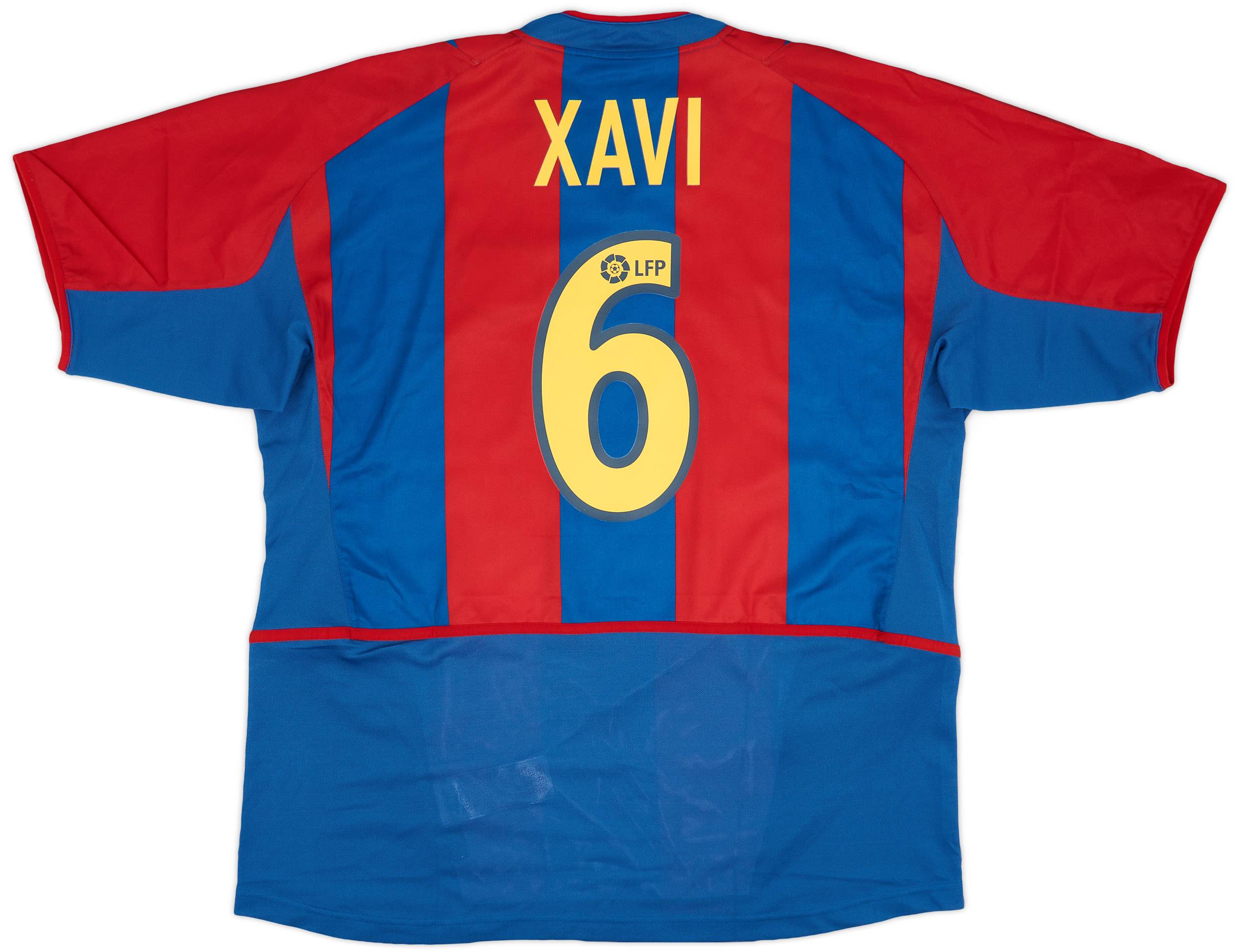 2002-03 Barcelona Home Shirt Xavi #6 (XL)