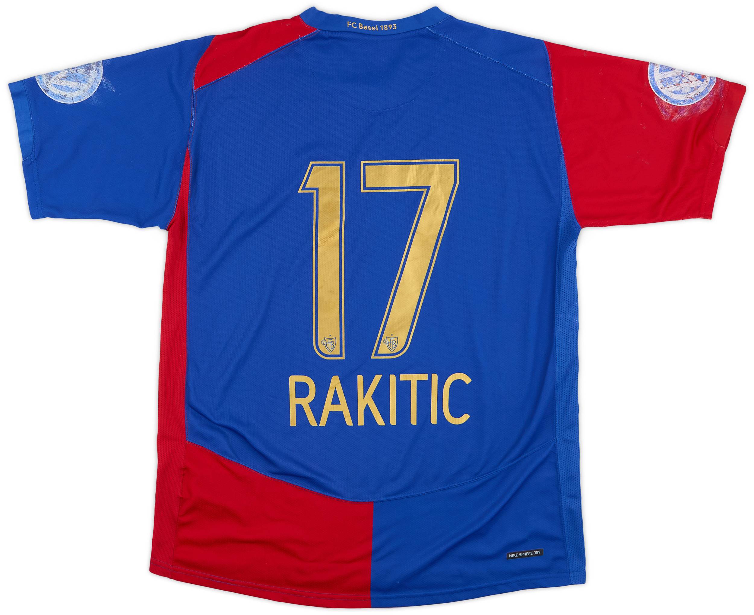 2006-08 FC Basel Home Shirt Rakitic #17 - 4/10 - (M)