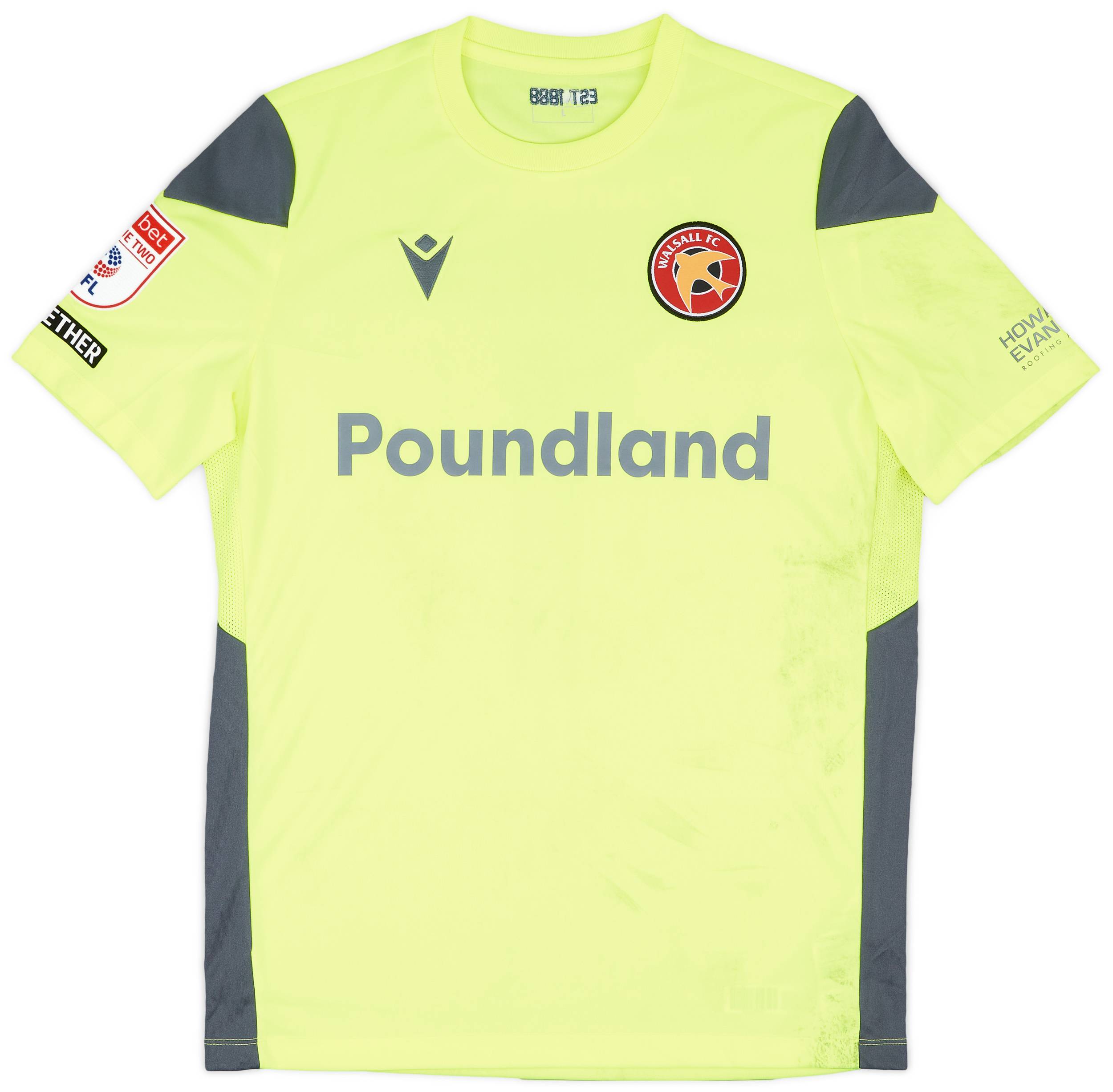 2024-25 Walsall Match Worn GK Shirt Simkin #1