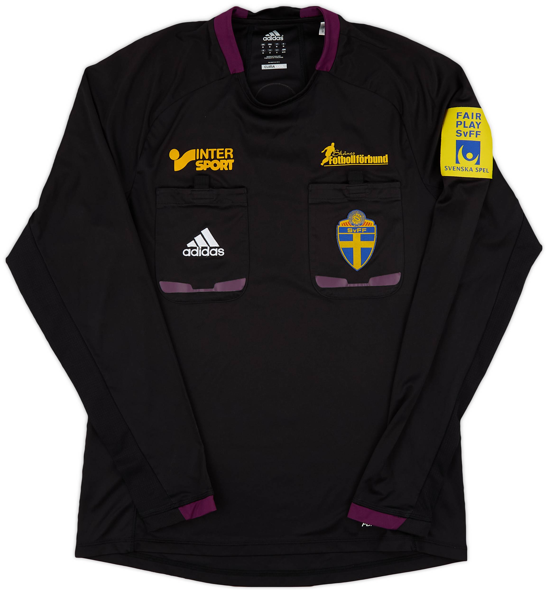 2012-13 Swedish FA adidas Referee L/S Shirt - 9/10 - (M)