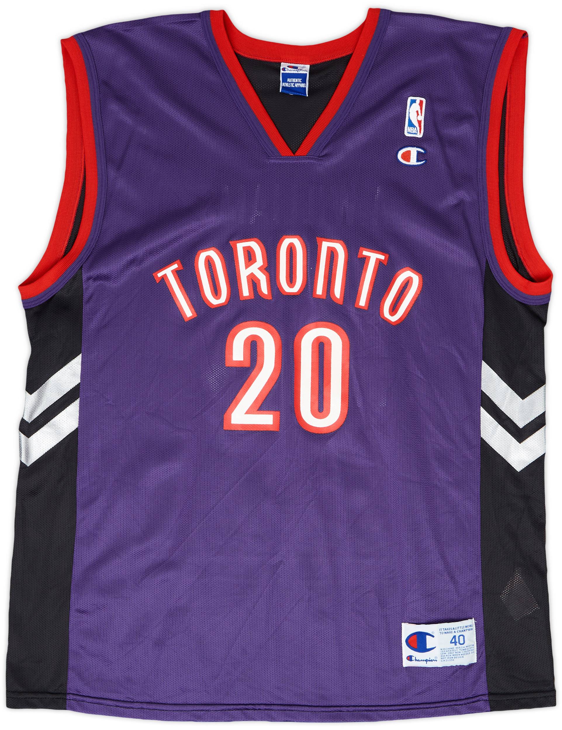 1999-02 Toronto Raptors A. Williams #20 Champion Away Jersey - 9/10 - (M)