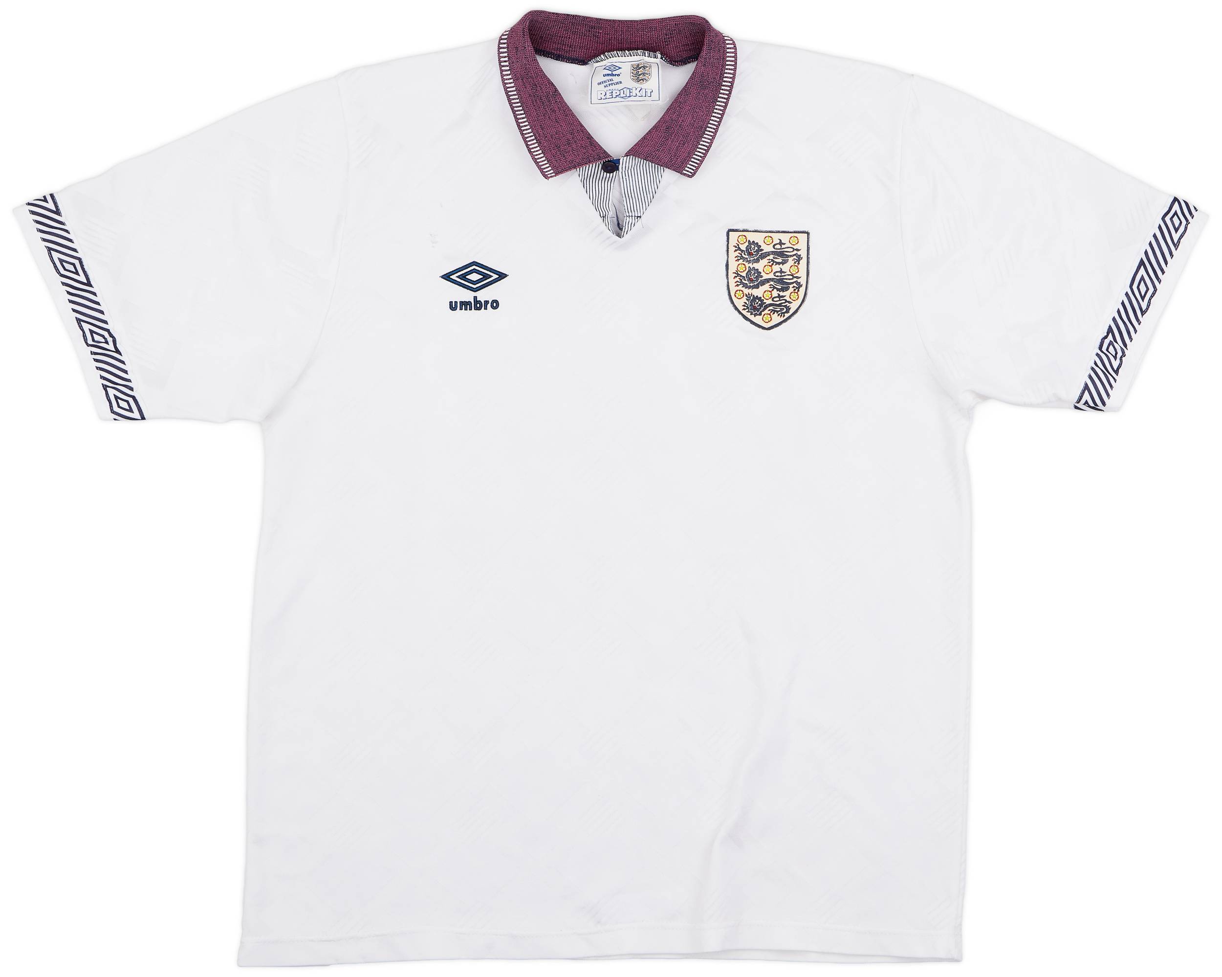 1990-92 England Home Shirt - 4/10 - (L)