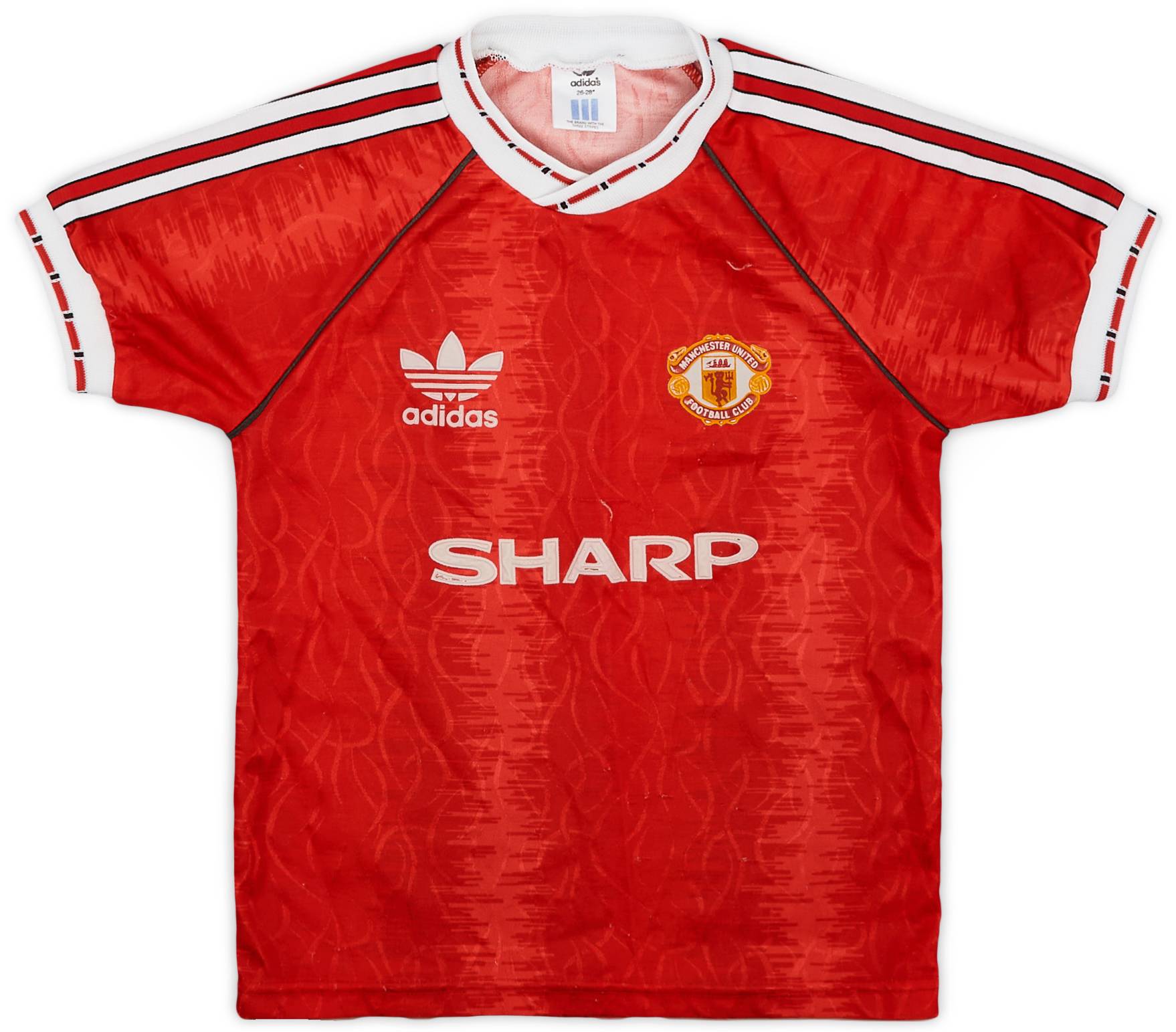 1988-90 Manchester United Home Shirt - 7/10 - (S.Boys)