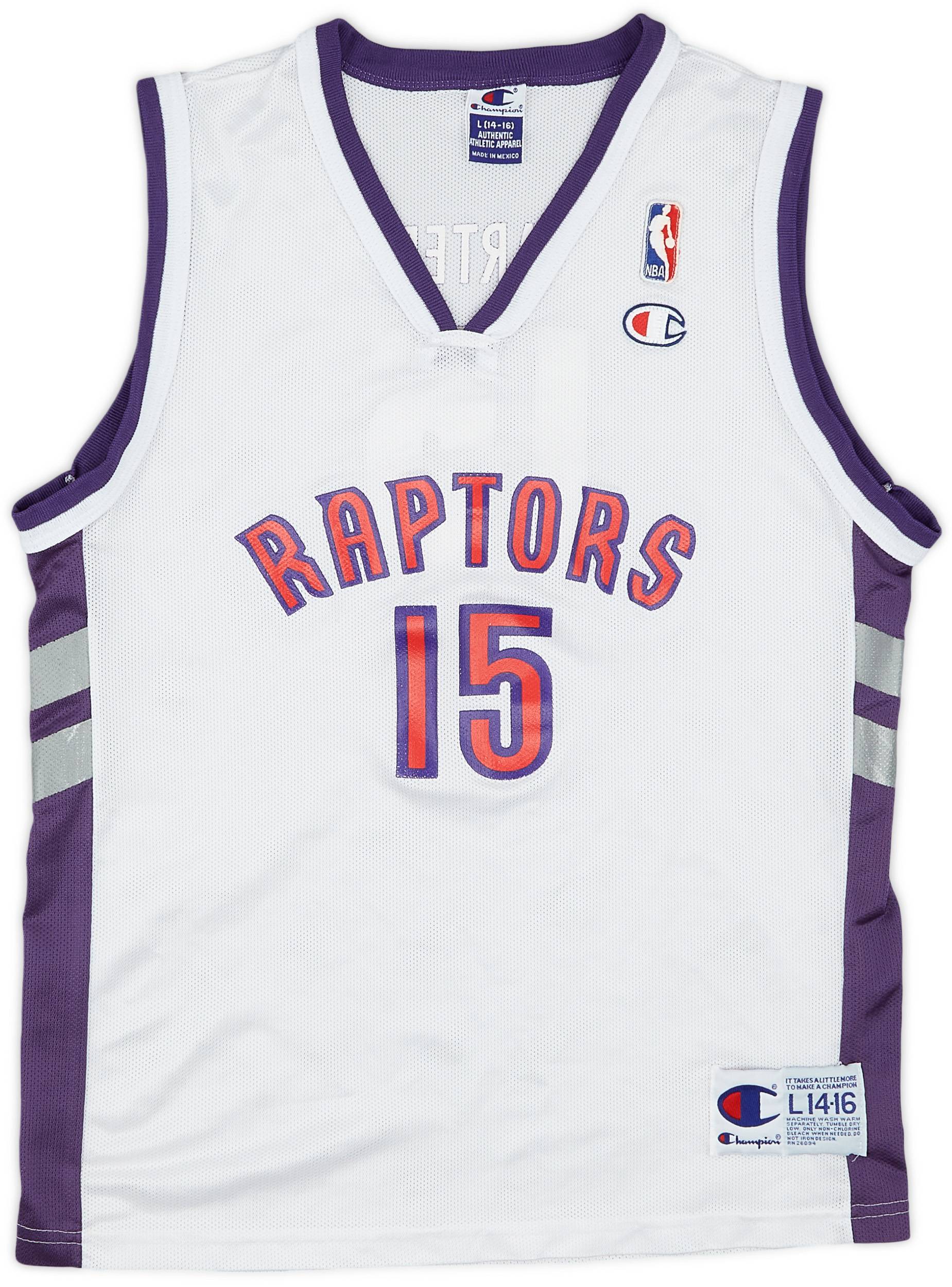 1999-02 Toronto Raptors Carter #15 Champion Home Jersey (Excellent) L.Kids