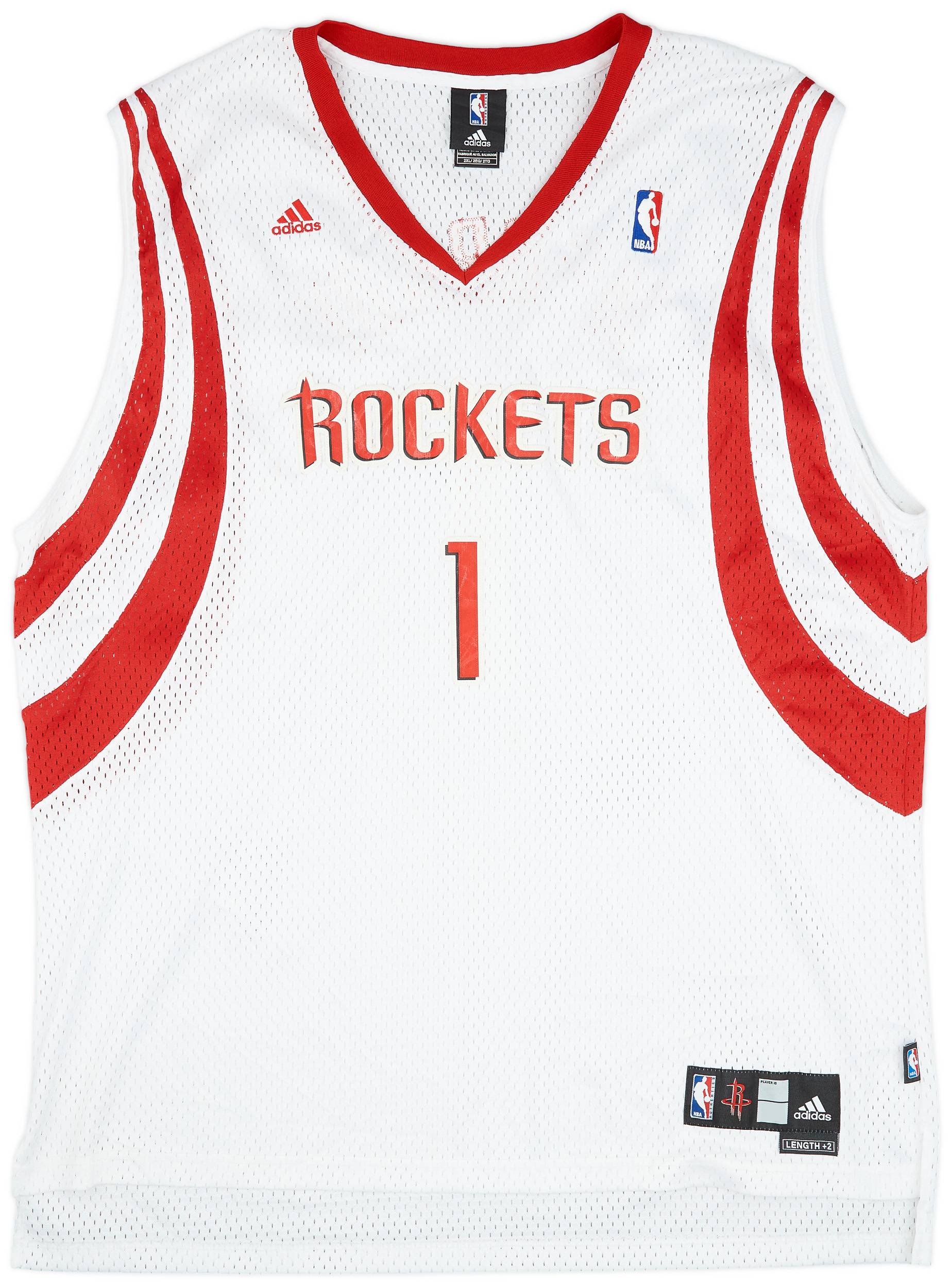 2006-10 Houston Rockets McGrady #1 adidas Swingman Home Jersey (Very ...