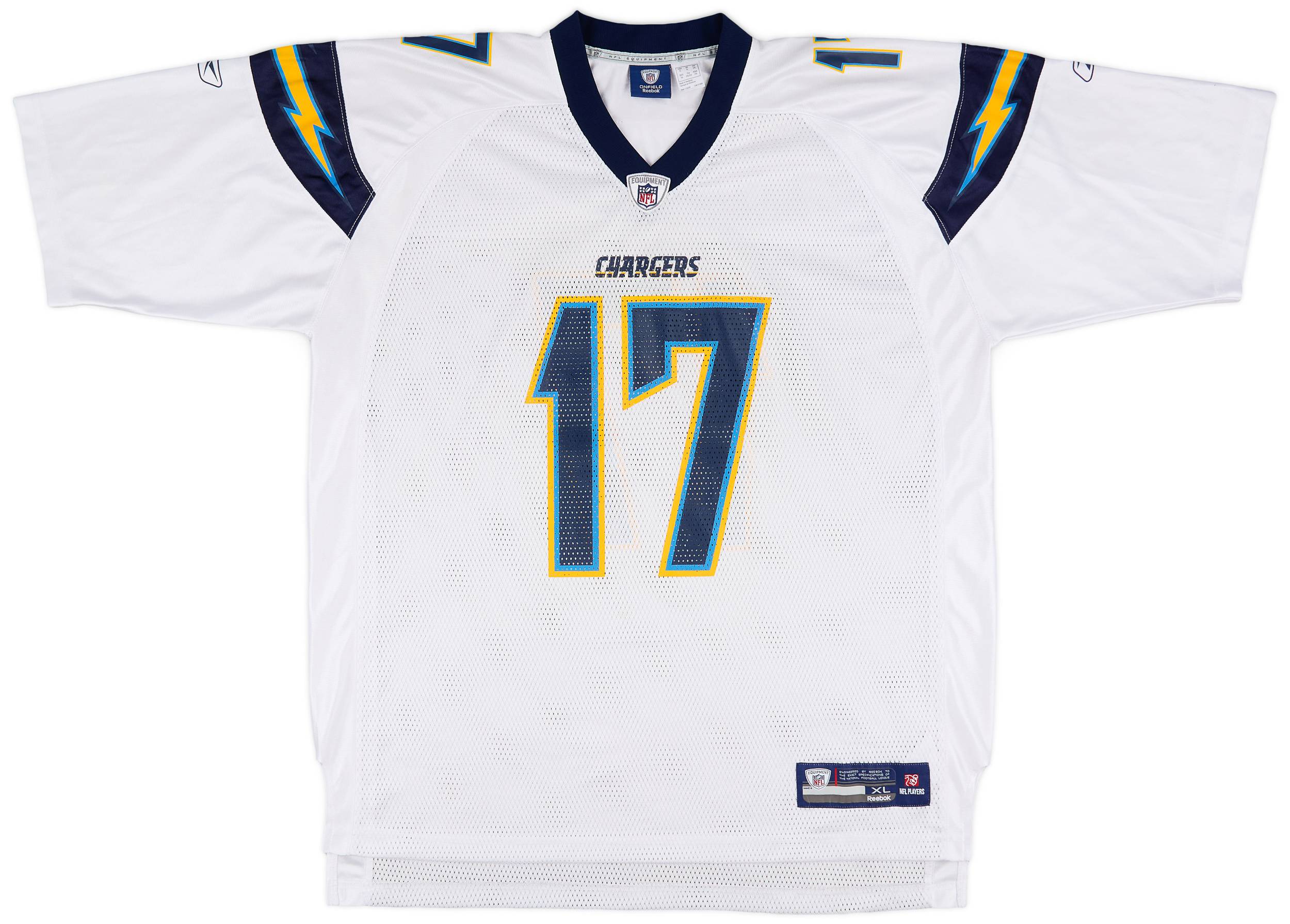 2008-11 San Diego Chargers Rivers #17 Reebok On Field Away Jersey ...