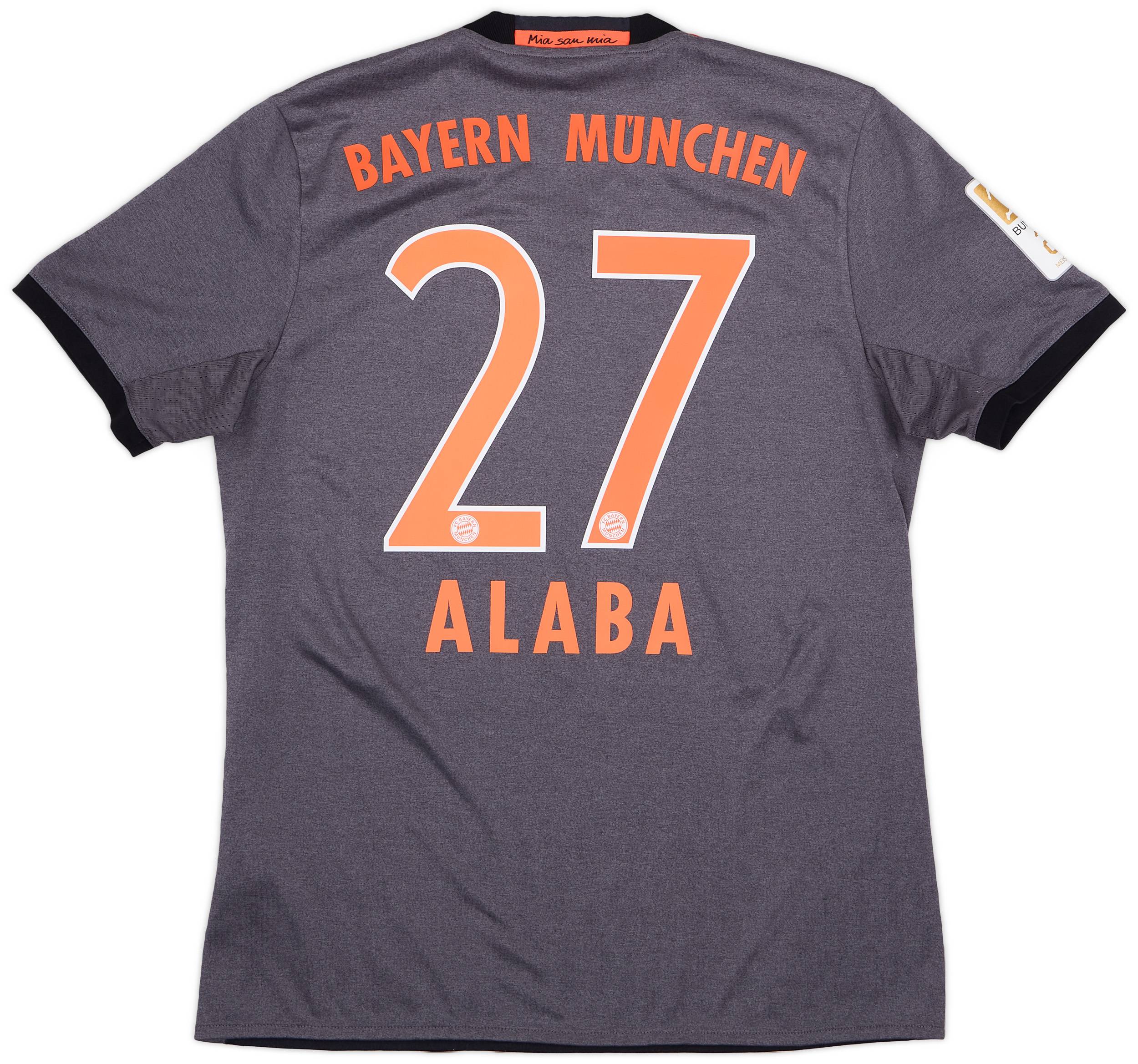 2016-17 Bayern Munich Away Shirt Alaba #27 - 7/10 - (M)