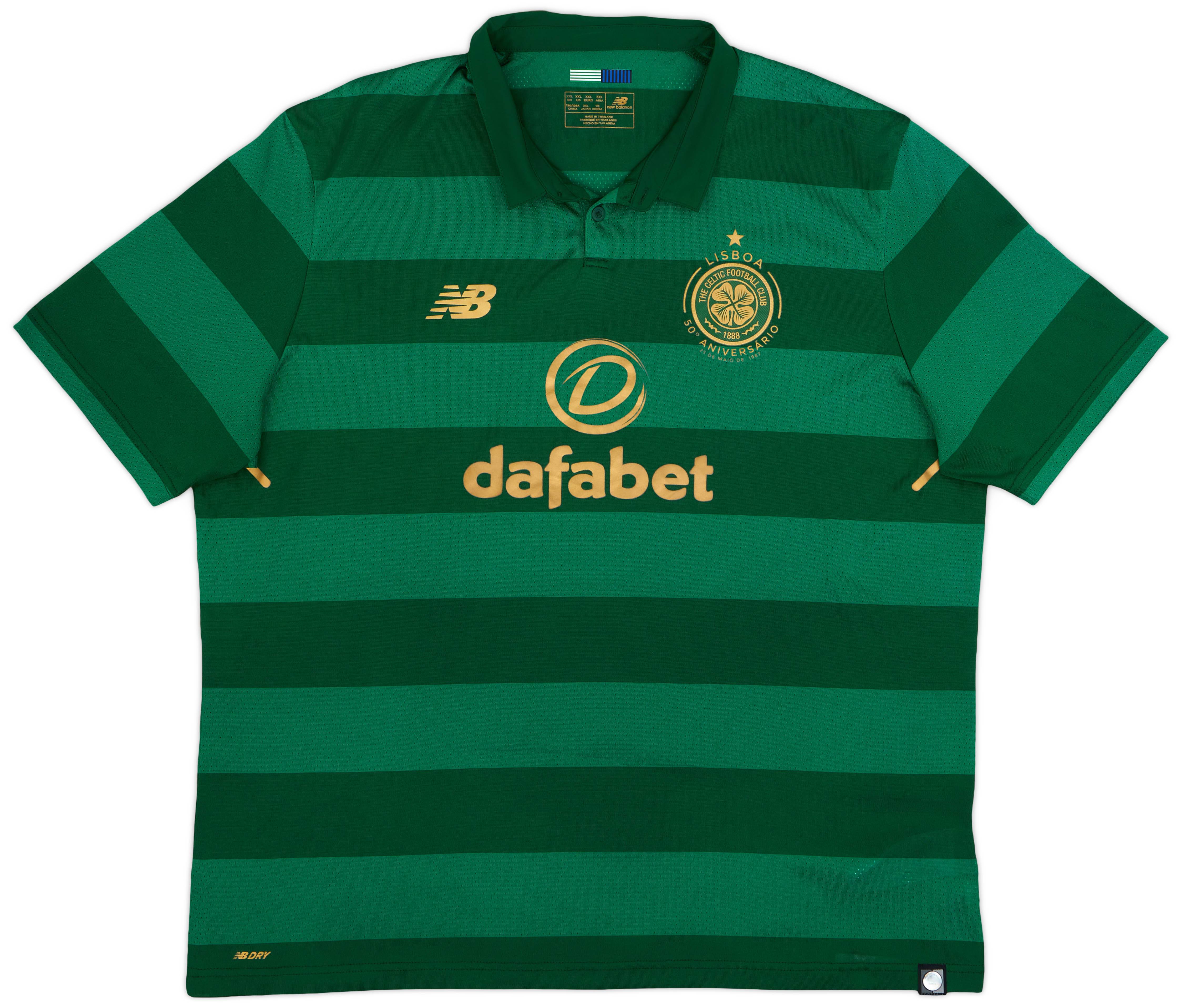2017-18 Celtic 'Lisbon Lions 50th Anniversary' Away Shirt - 8/10 - (XXL)