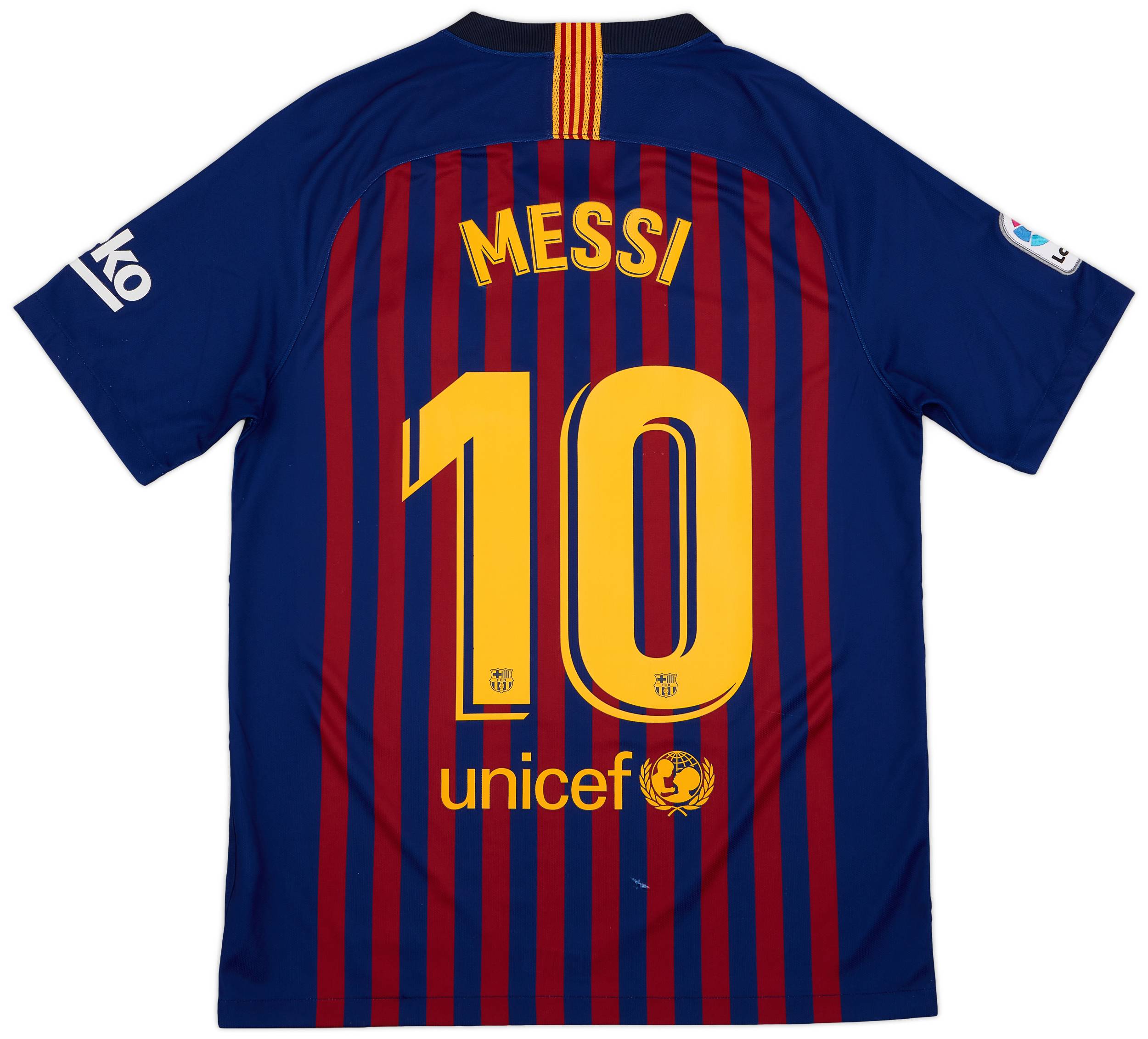 2018-19 Barcelona Home Shirt Messi #10 - 9/10 - (M)