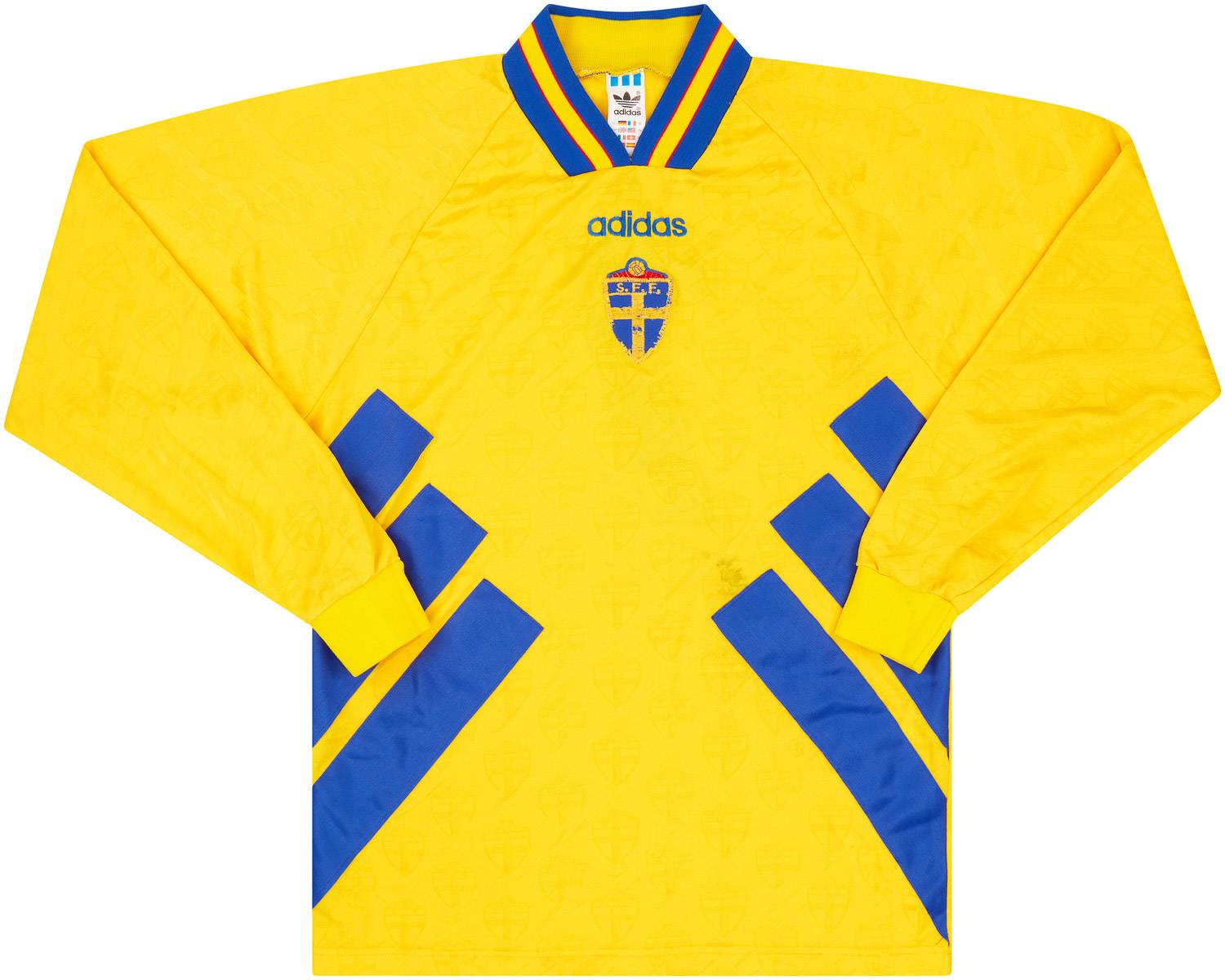 1994-96 Sweden Match Issue Home L/S Shirt #7 (Mild)