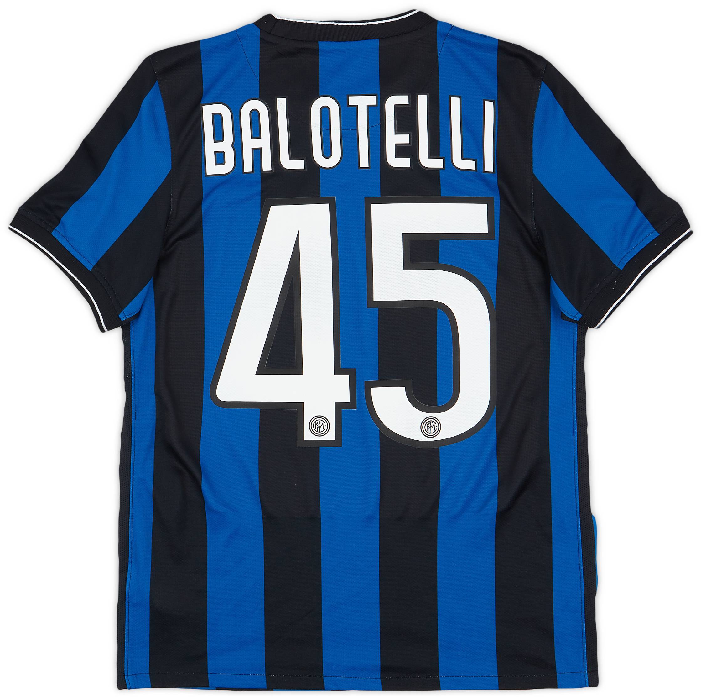 2009-10 Inter Milan Home Shirt Balotelli #45 - 6/10 - (S)