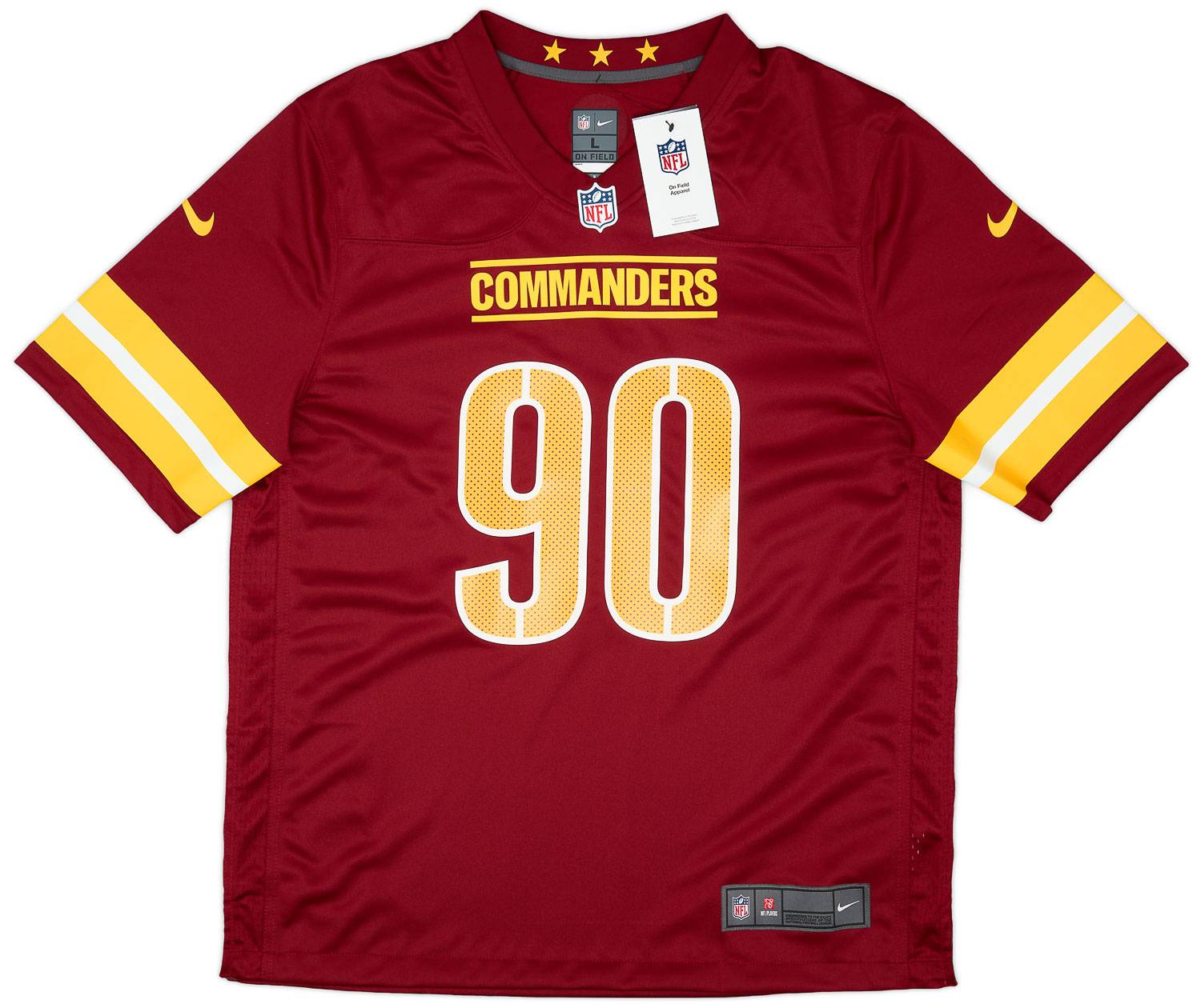 2022-23 Washington Commanders Sweat #90 Nike Game Home Jersey (L)