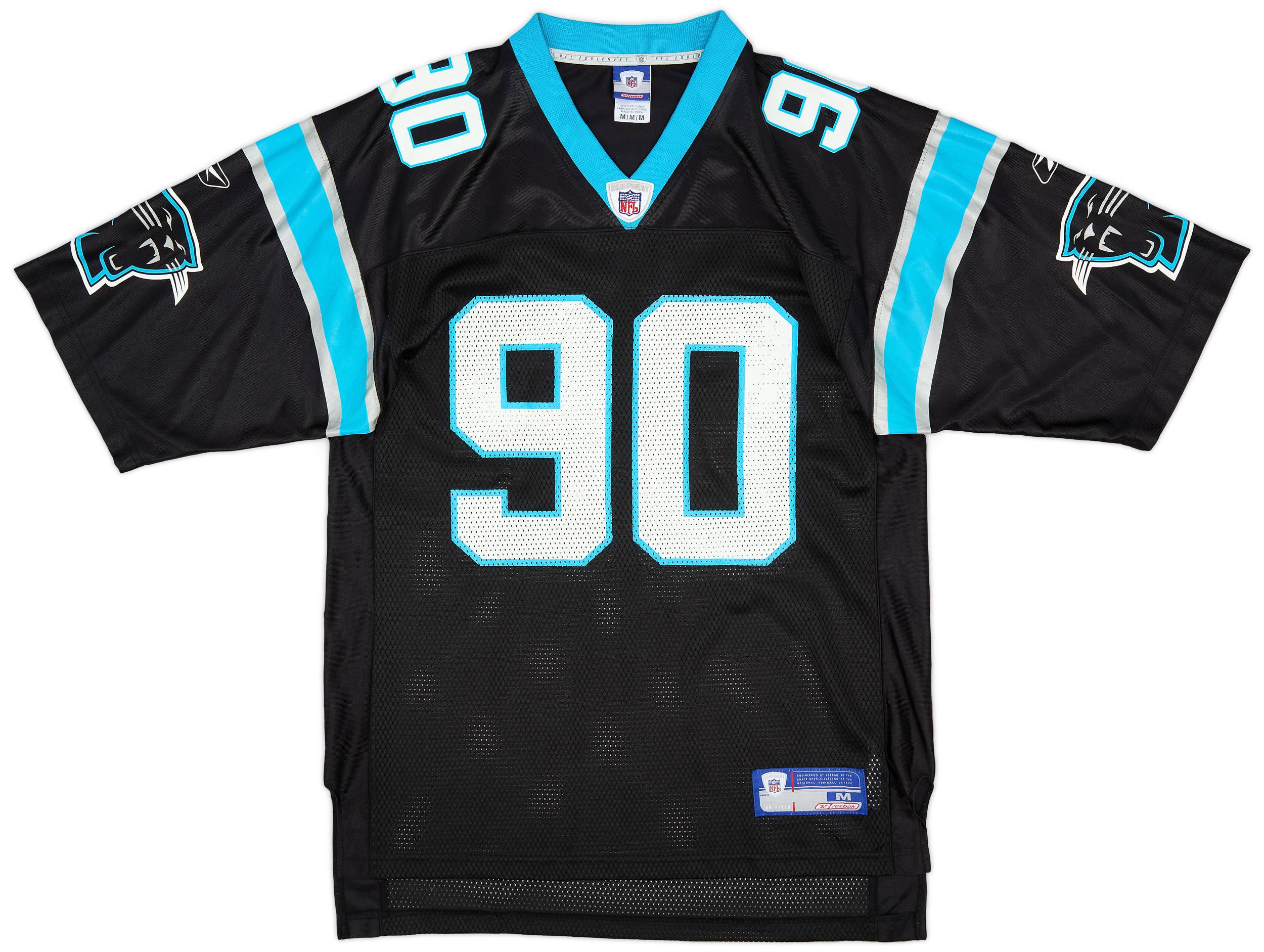 2002-04 Carolina Panthers Peppers #90 Reebok On Field Home Jersey ...