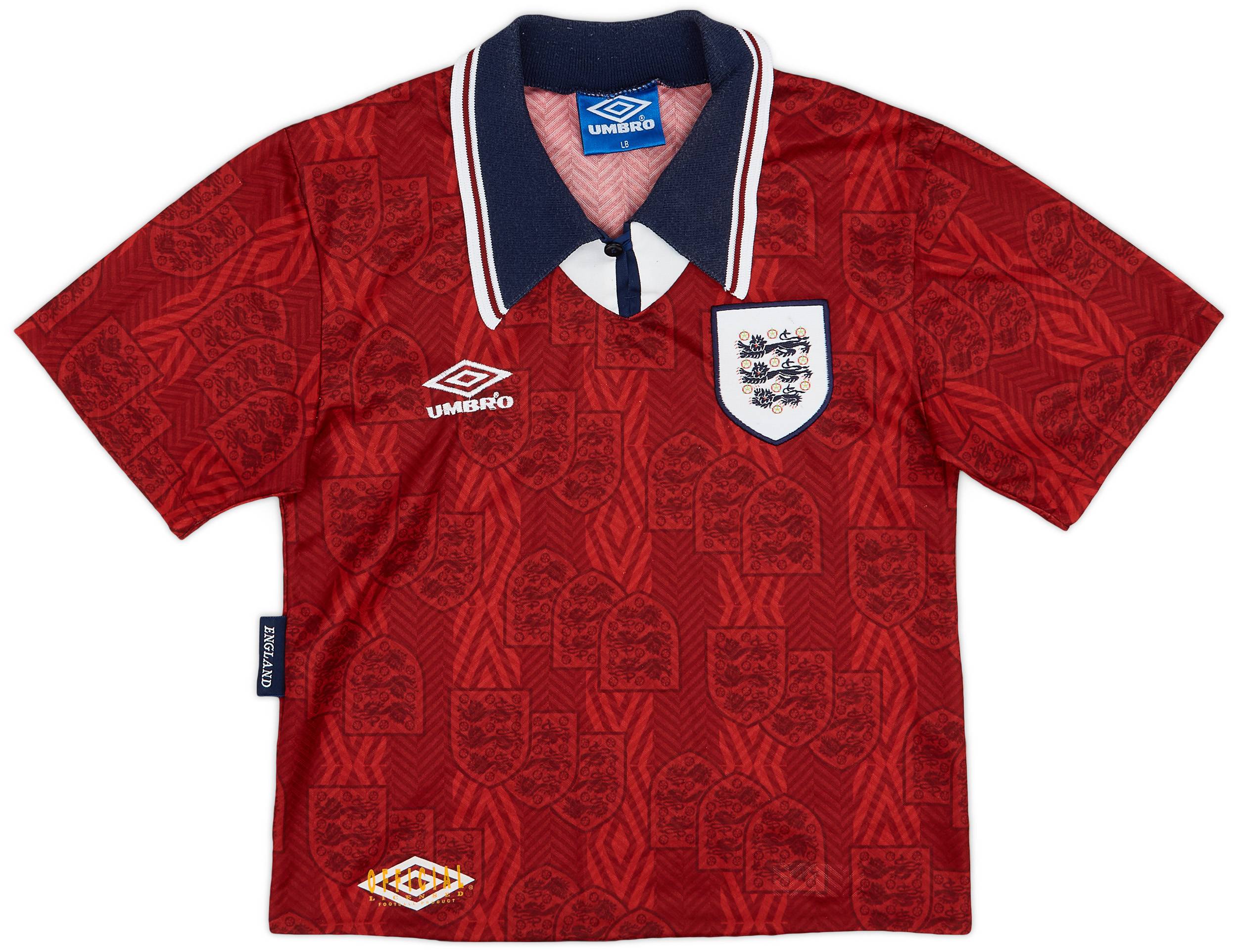1993-95 England Away Shirt - 9/10 - (L.Boys)