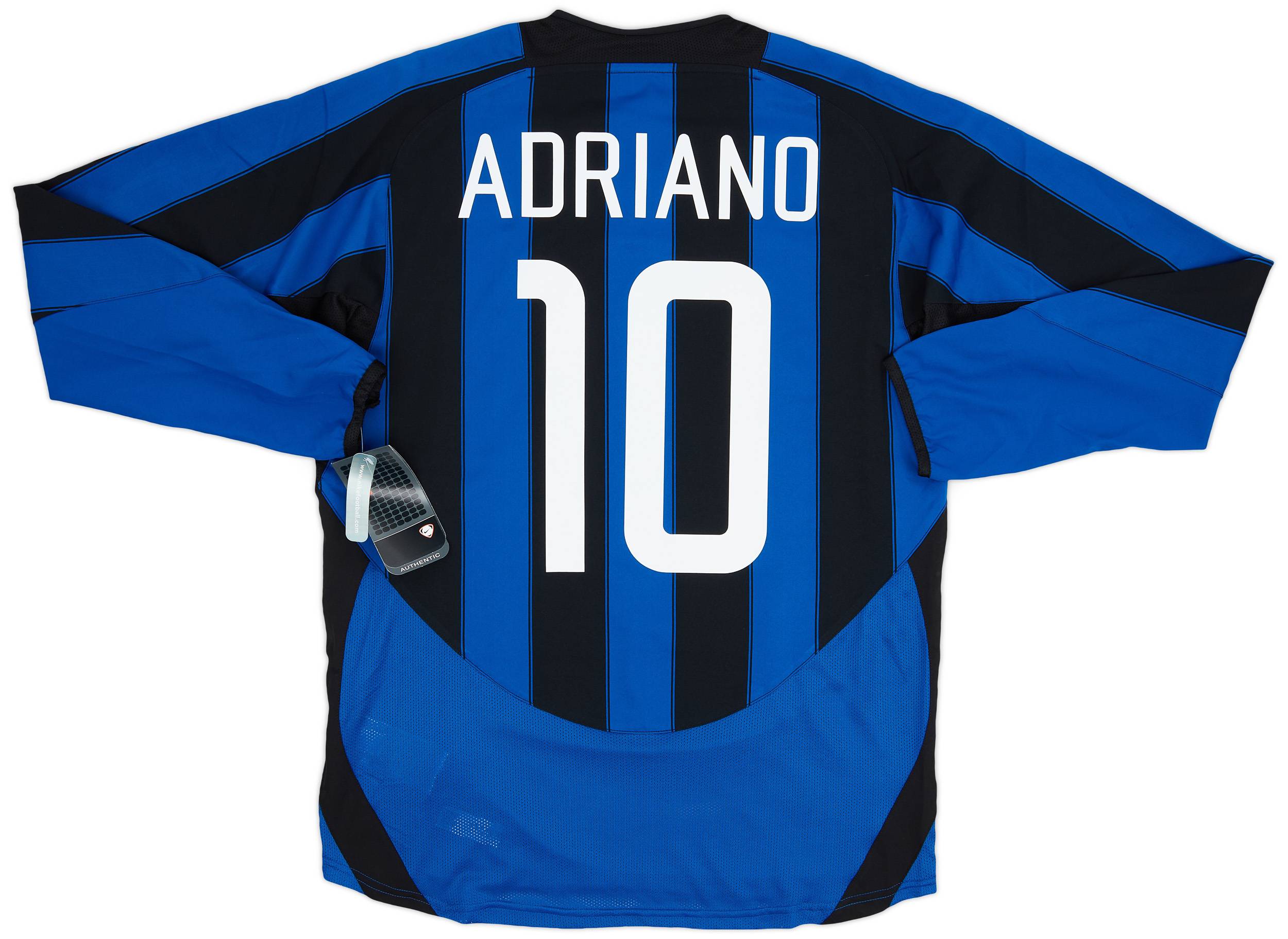2003-04 Inter Milan Home L/S Shirt Adriano #10 (M)