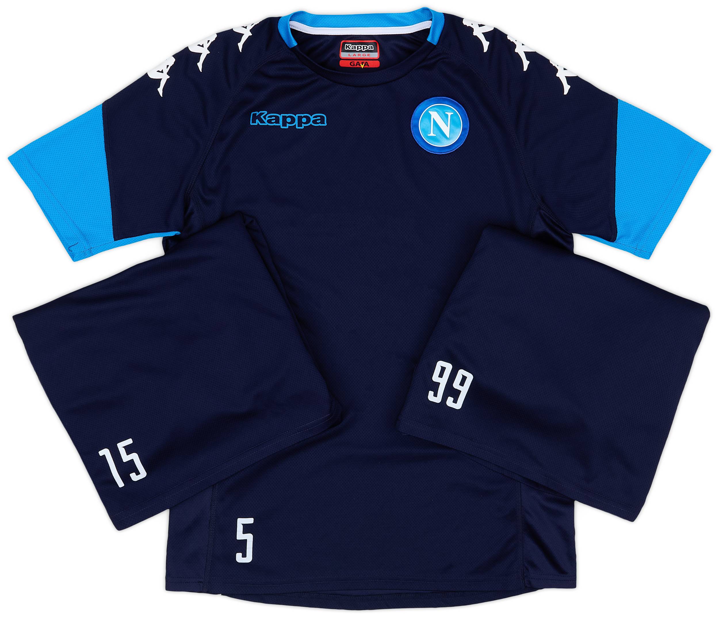 2017-18 Napoli Player Issue Training Tee # - 7/10