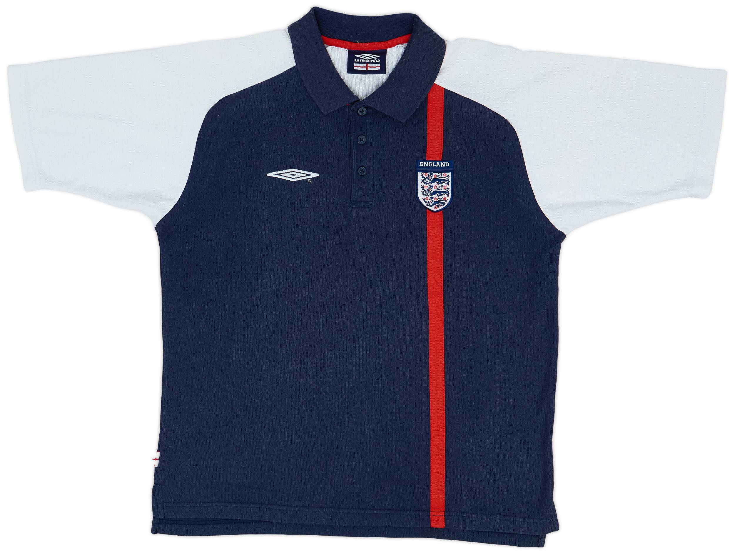 2000-02 England Umbro Polo Shirt - 8/10 - (M)