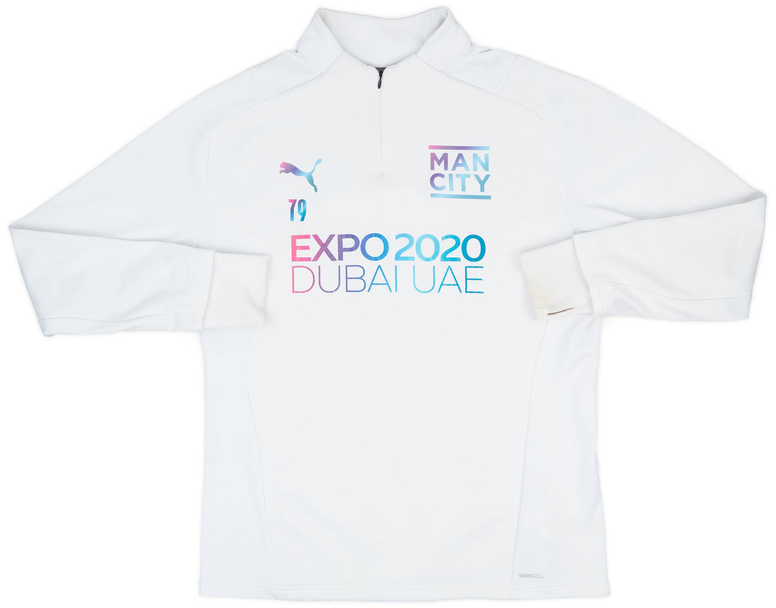 2021-22 Manchester City Player Issue Puma 1/4 Zip Drill Top #79 - 7/10 - (L)