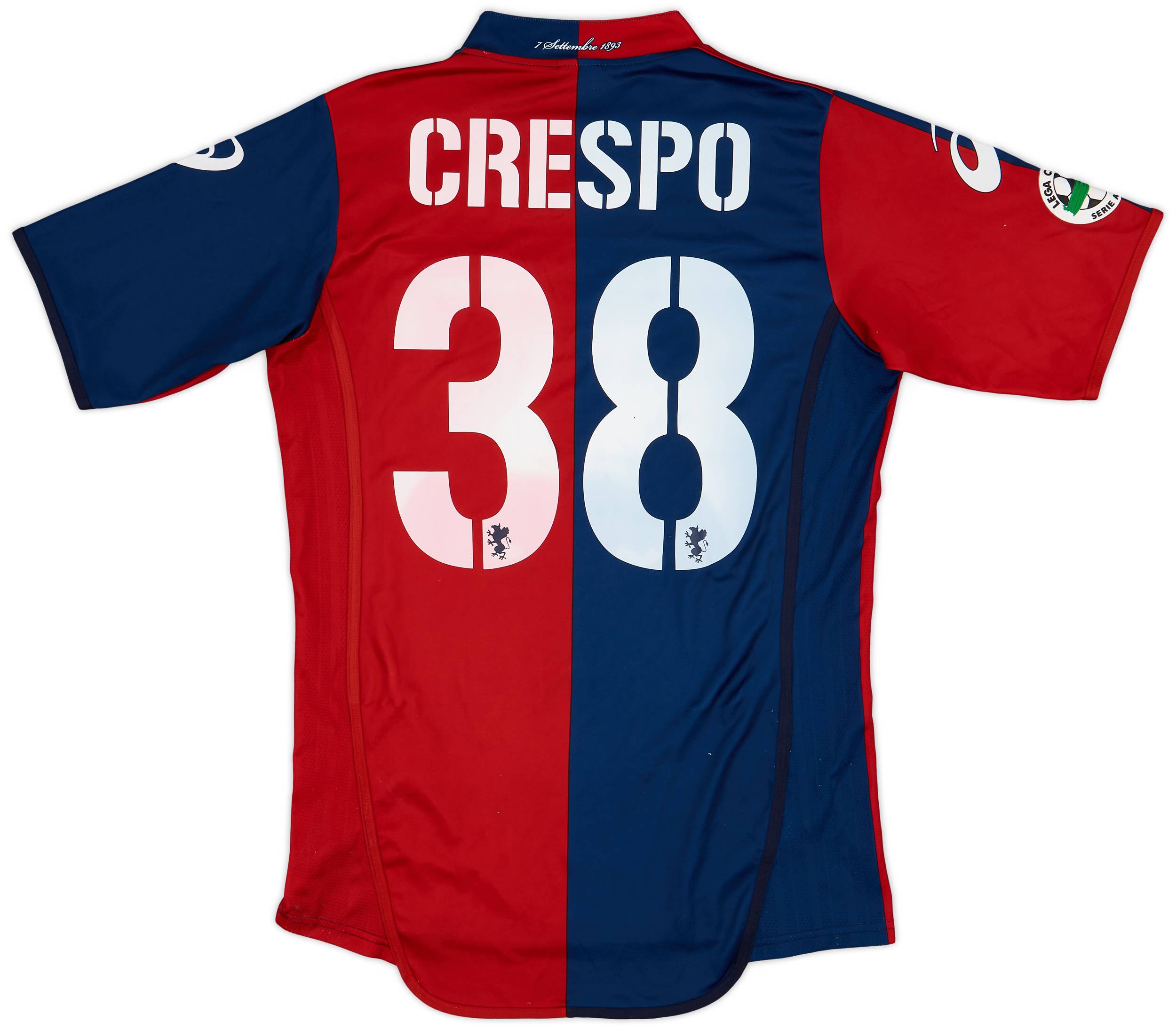 2009-10 Genoa Home Shirt Crespo #38 - 8/10 - (L)