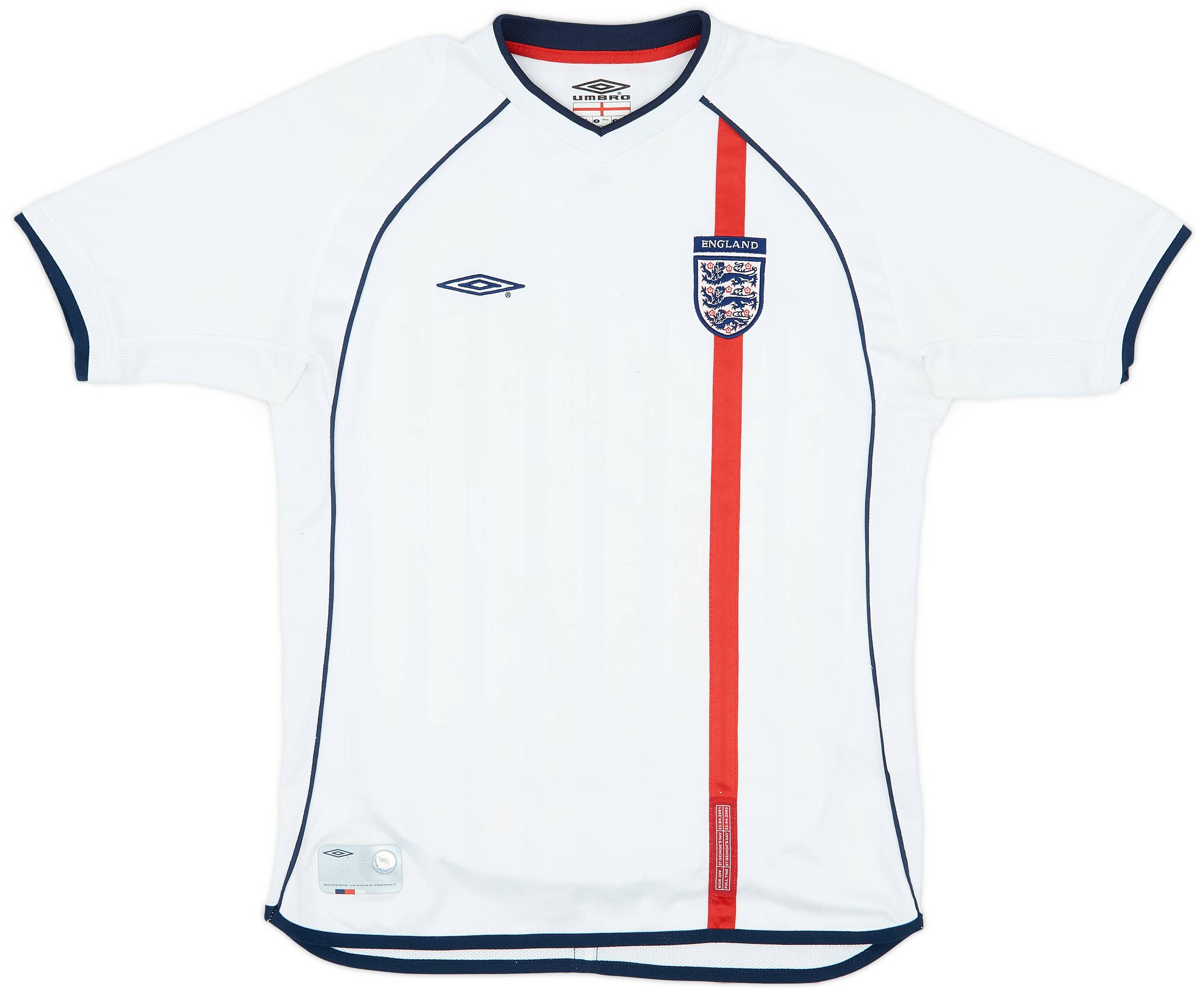 2001-03 England Home Shirt - 6/10 - (L.Boys)