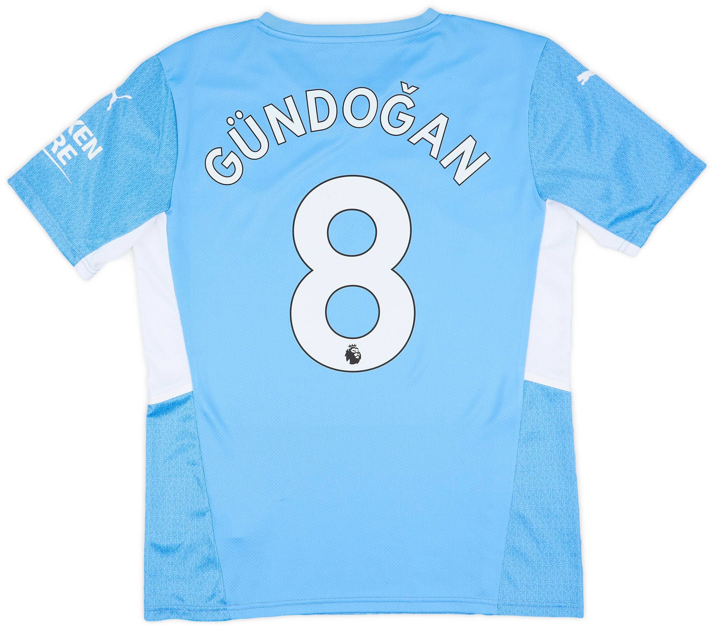 2021-22 Manchester City Home Shirt Gundogan #8 - 8/10 - (M)