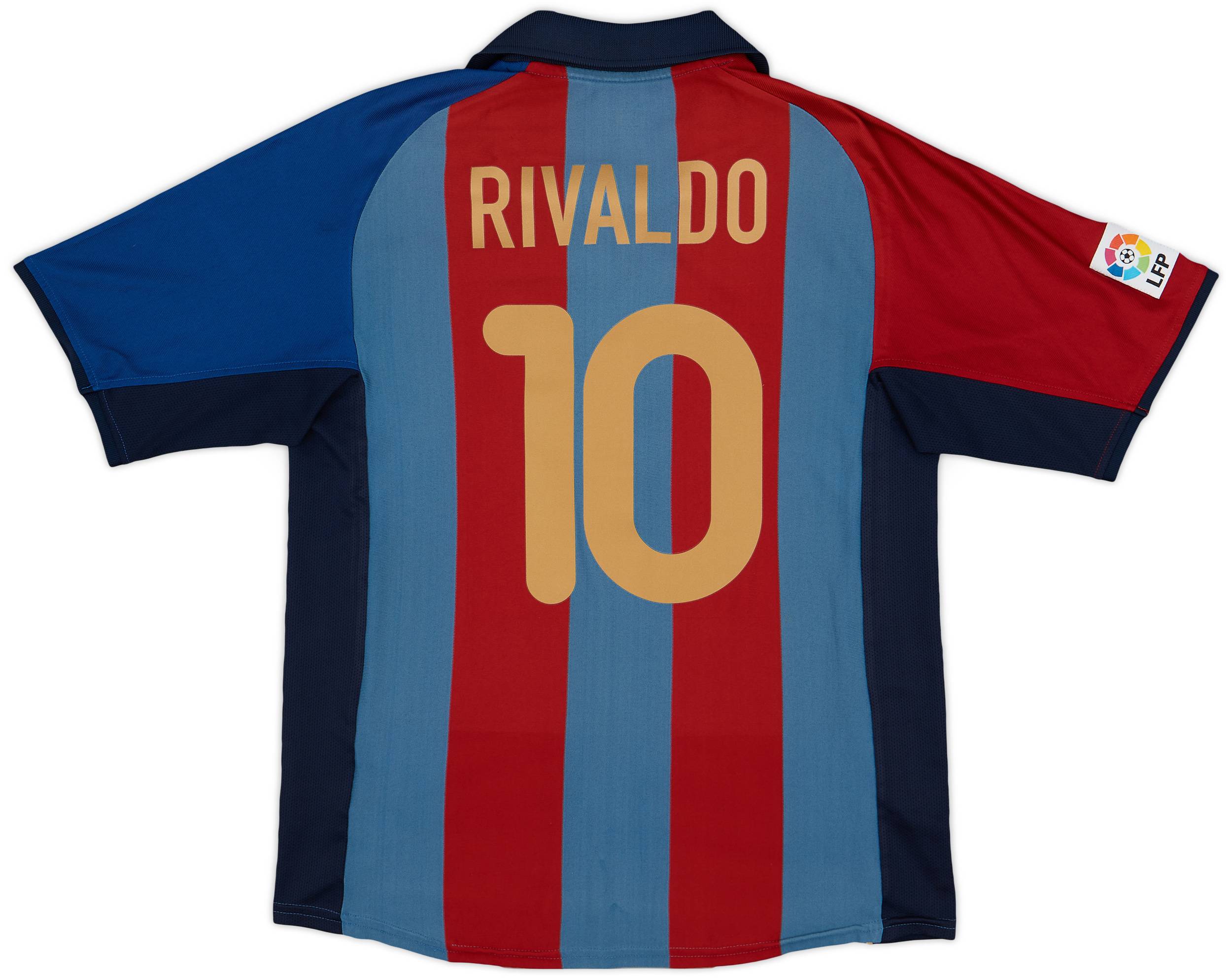 2001-02 Barcelona Home Shirt Rivaldo #10 - 6/10 - (M)