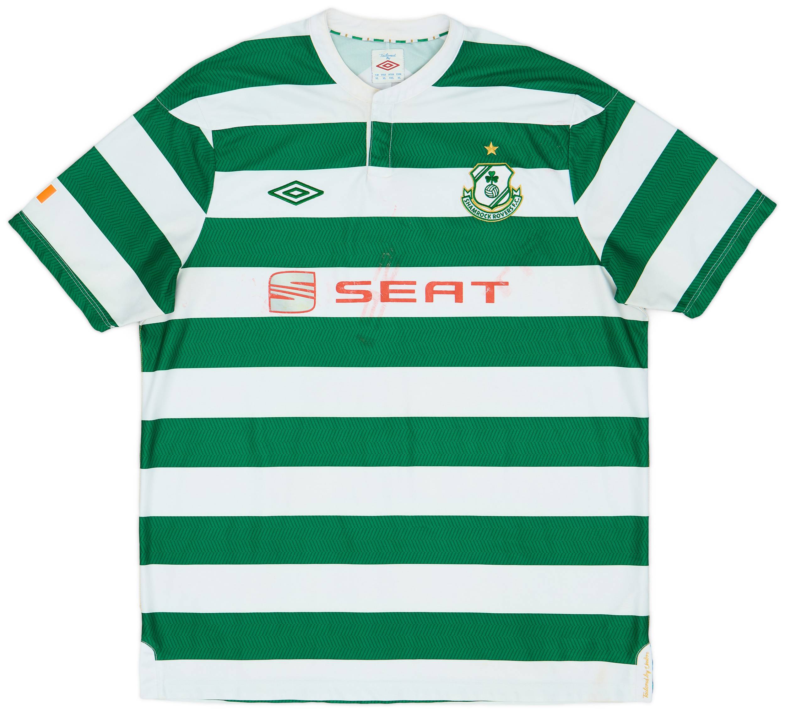 2012-13 Shamrock Rovers Home Shirt - 4/10 - (XL)