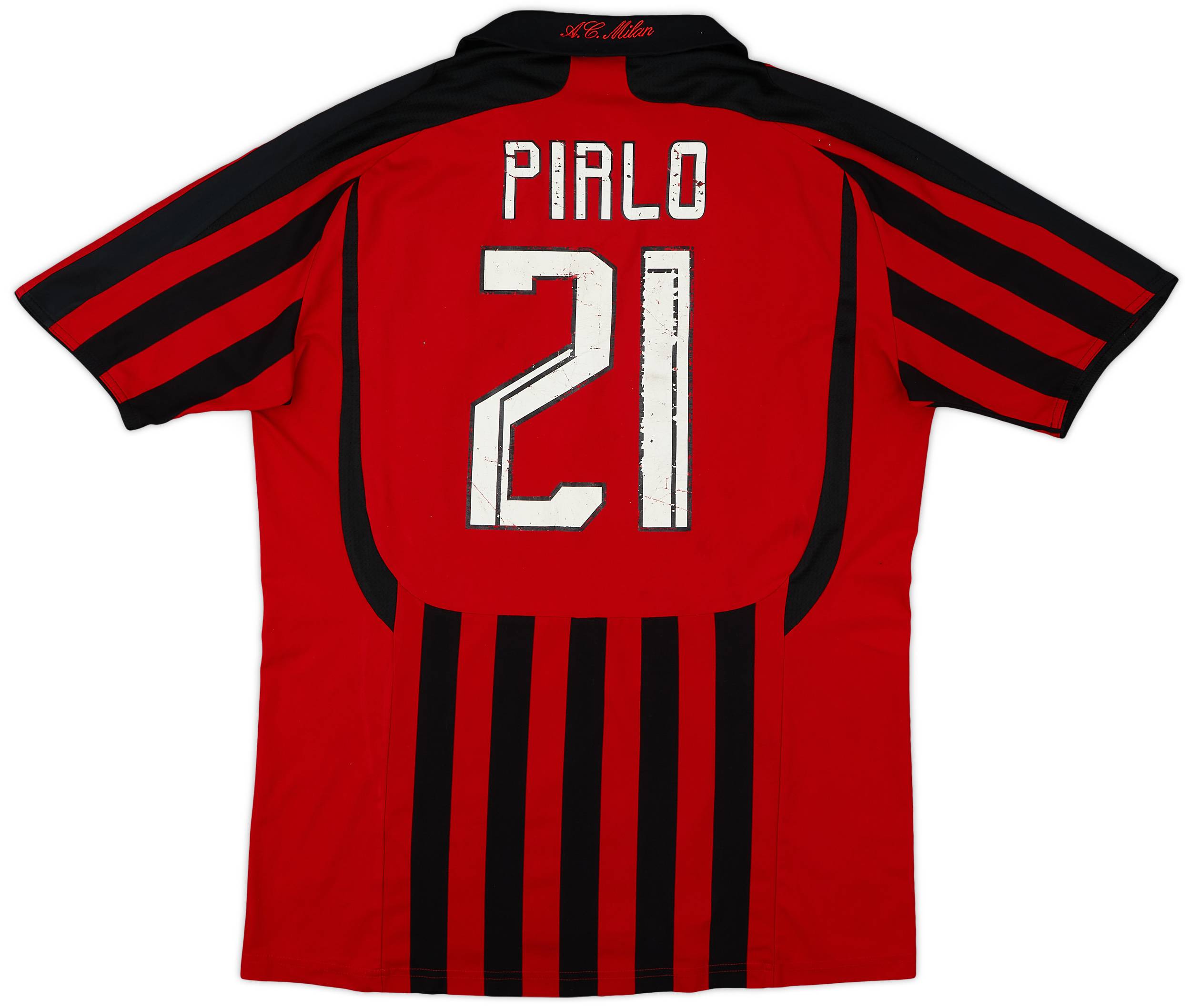 2007-08 AC Milan Home Shirt Pirlo #21 - 5/10 - (M)