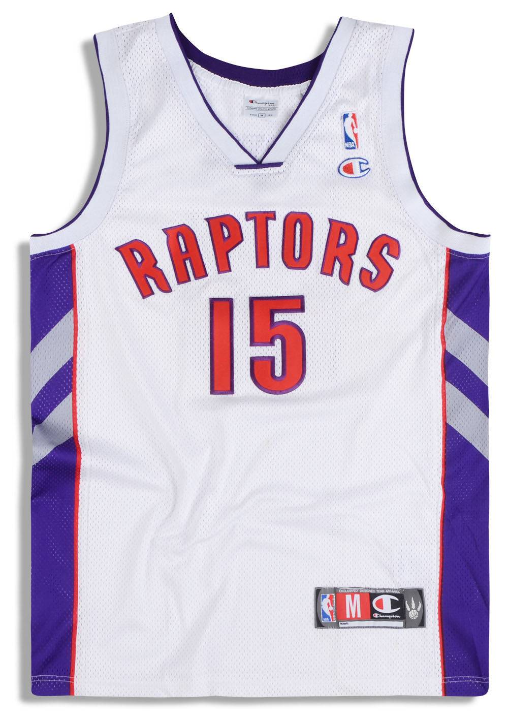 1999-04 Authentic Toronto Raptors Carter #15 Champion Jersey (Home) M