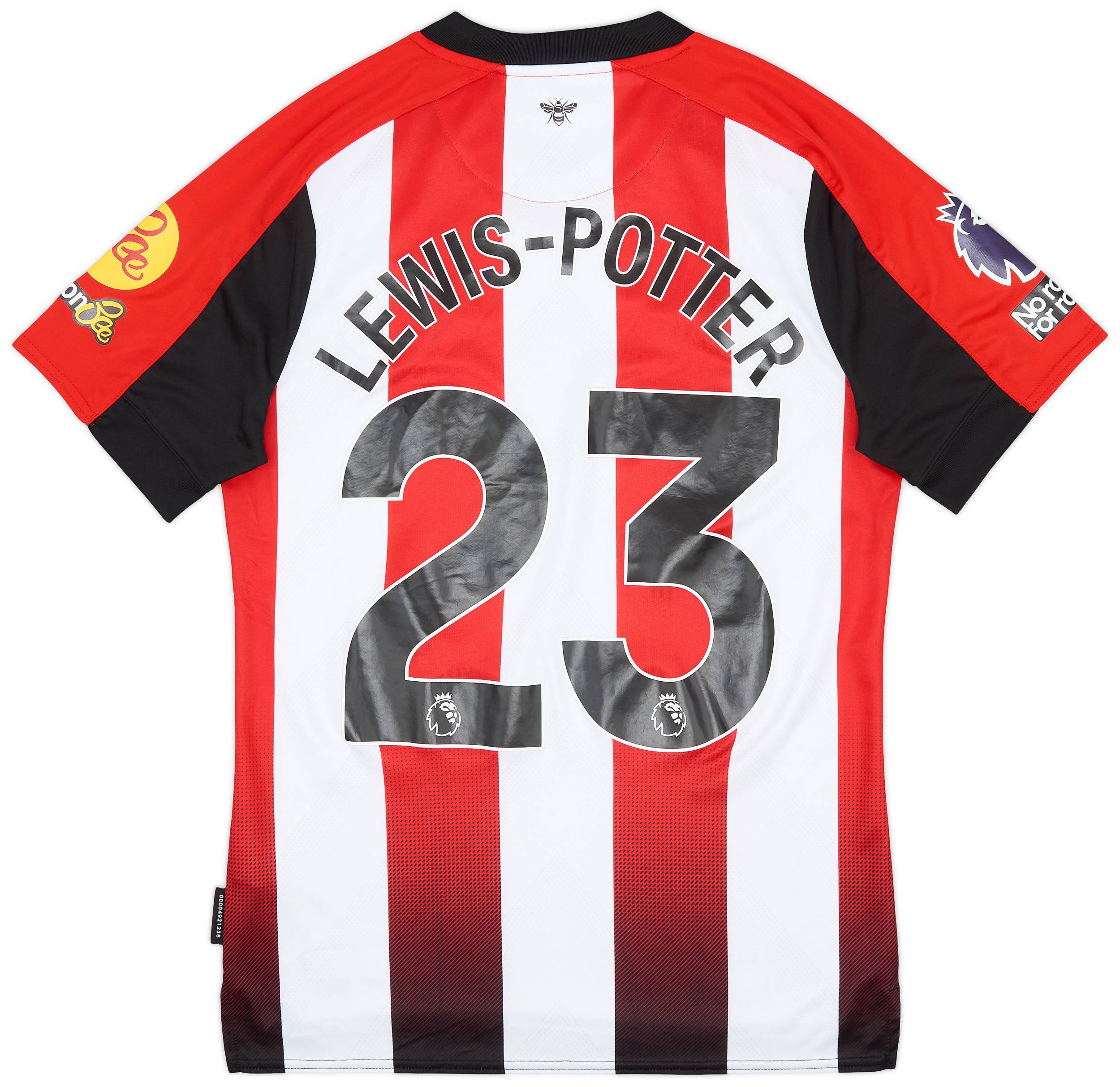 2023-24 Brentford Match Issue Home Shirt Lewis-Potter #23