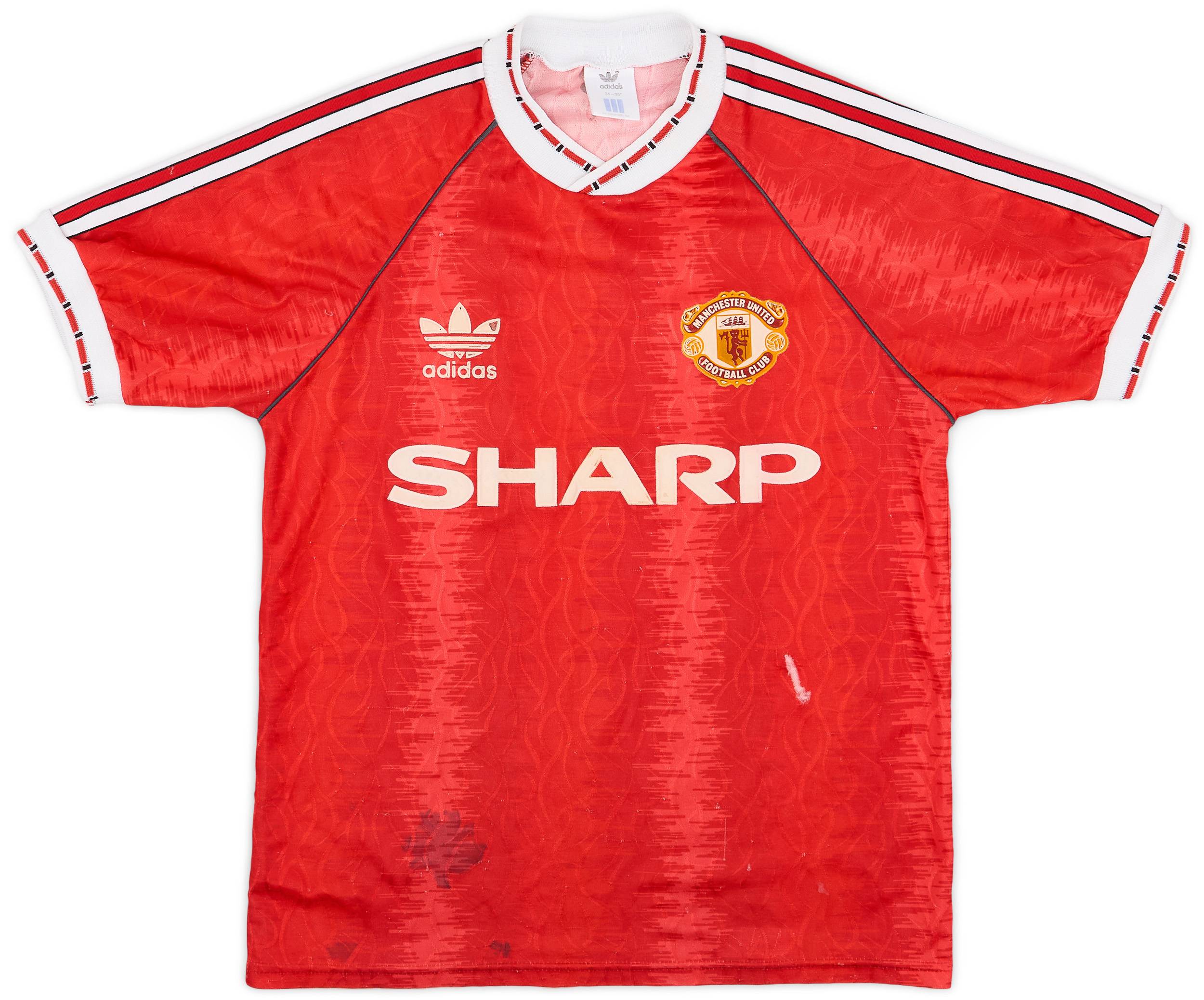1990-92 Manchester United Home Shirt - 3/10 - (S)