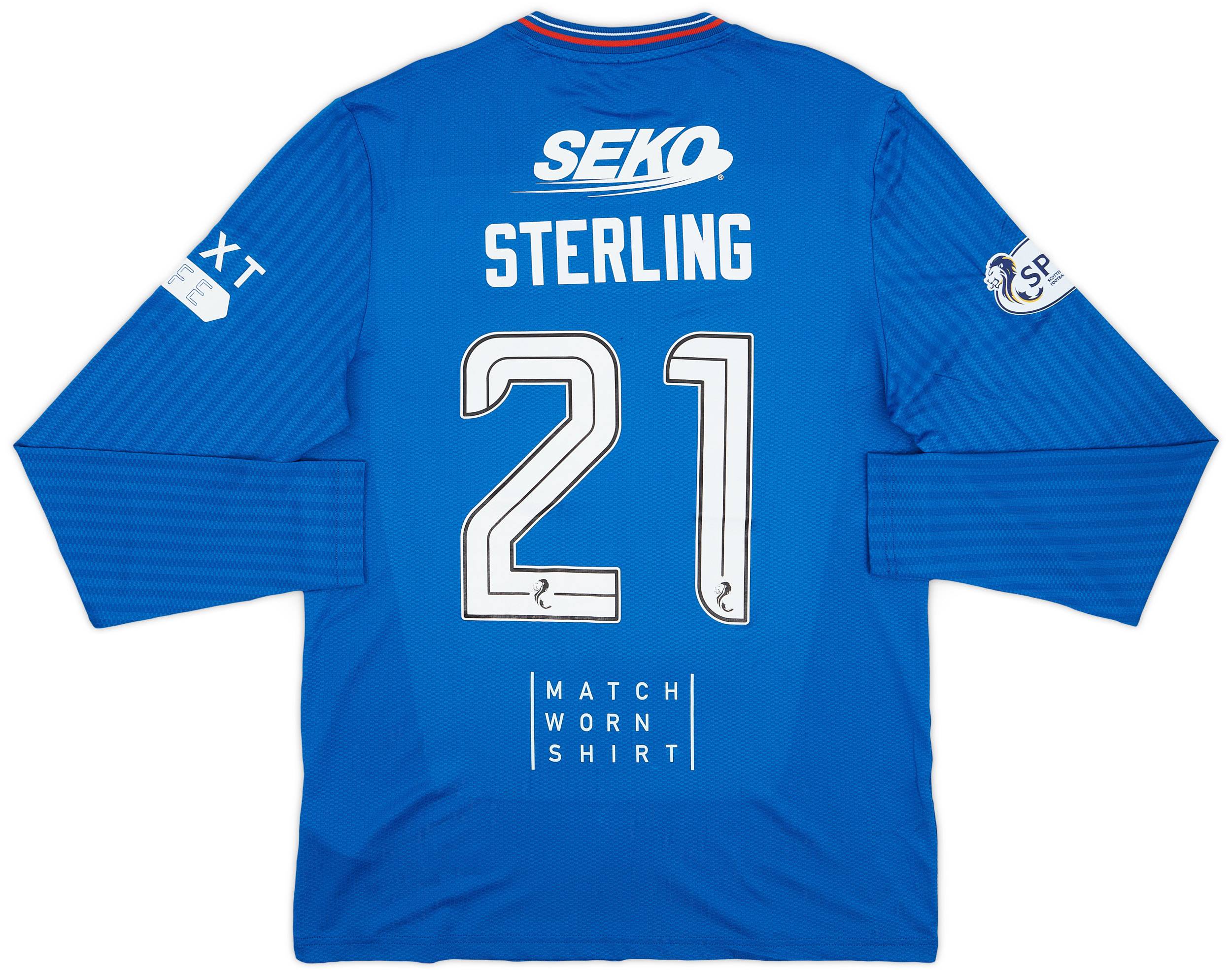 2023-24 Rangers Match Issue Home L/S Shirt Sterling #21