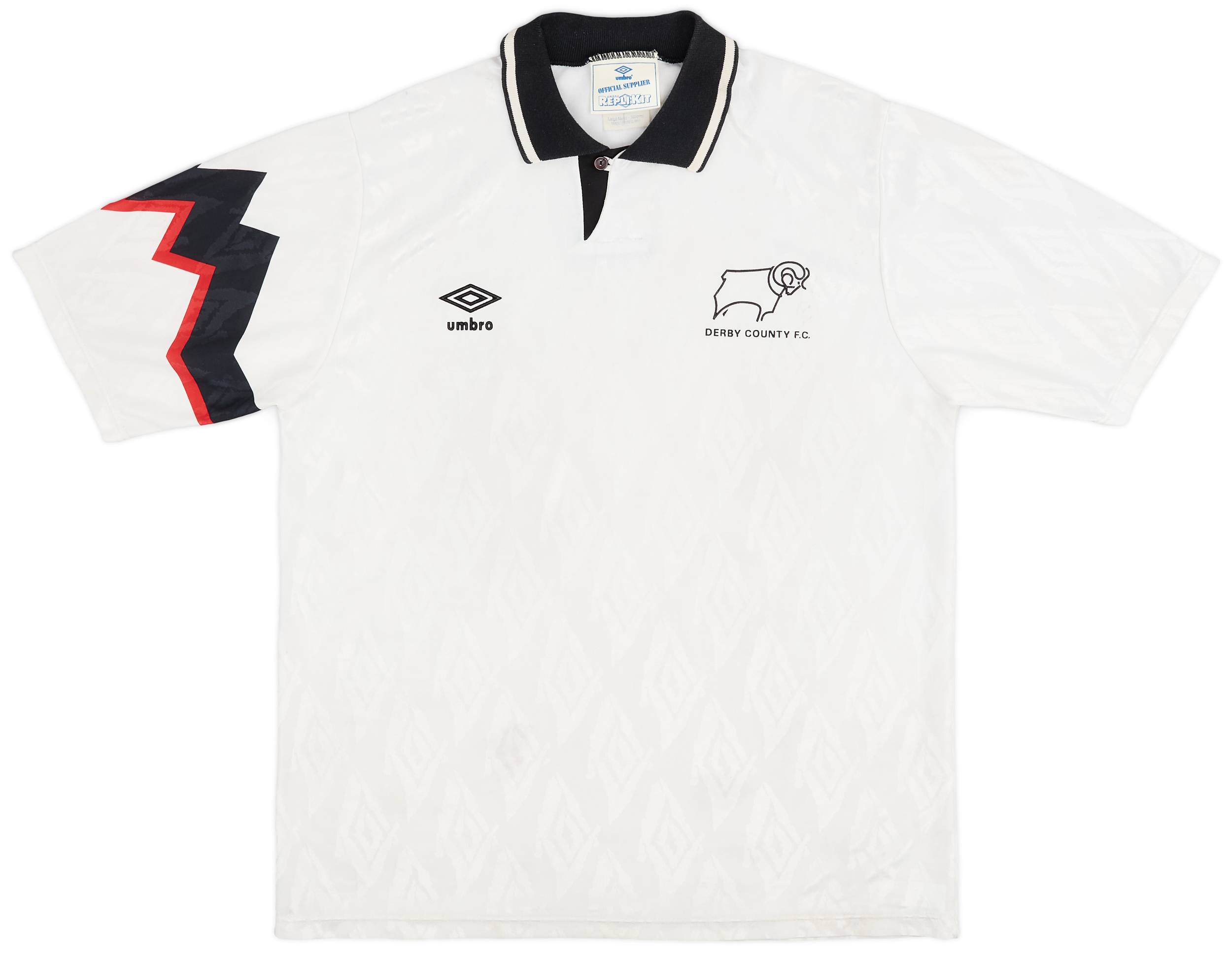 1991-93 Derby County Home Shirt - 7/10 - (L)