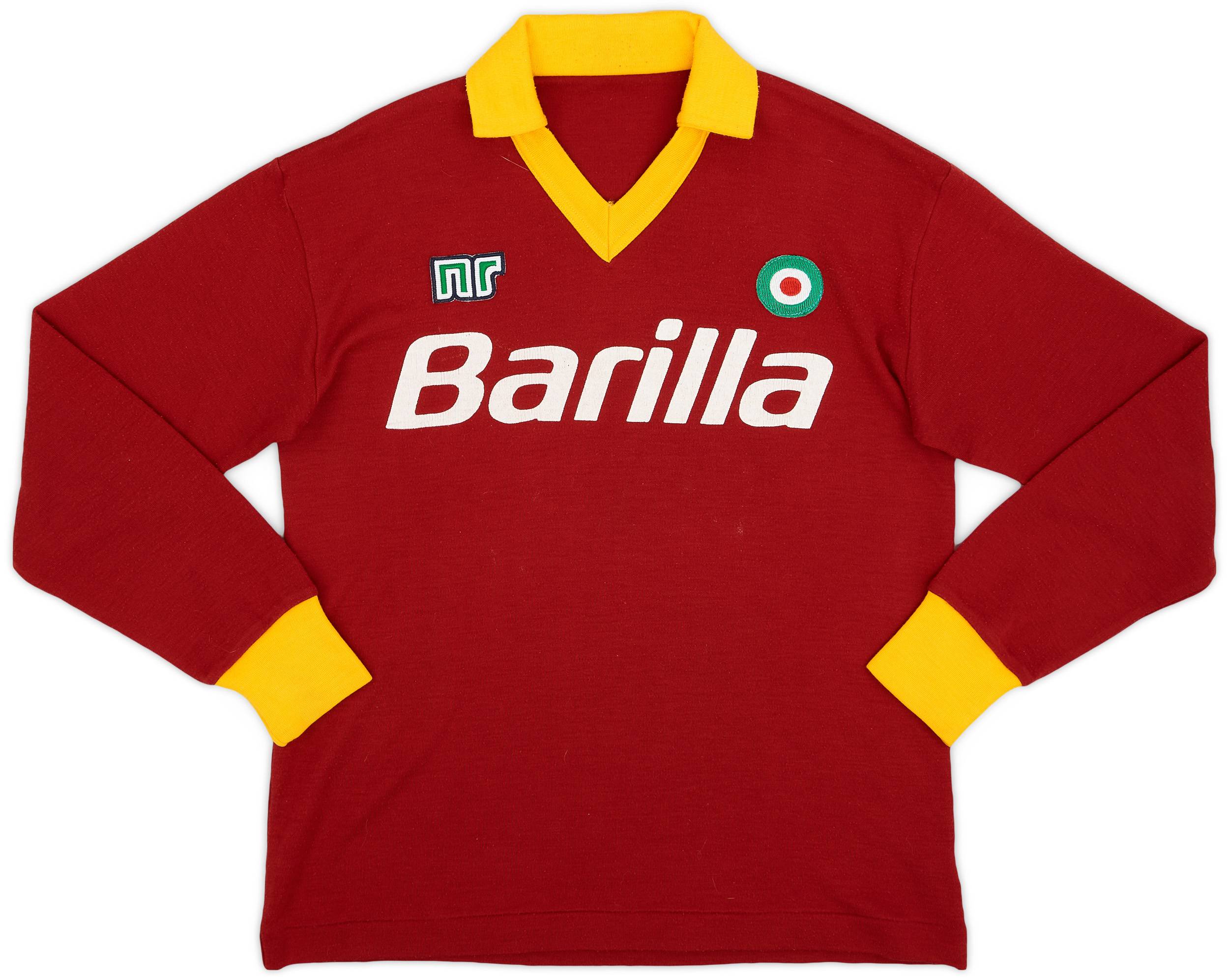 1986-87 Roma Home L/S Shirt - 8/10 - (M)