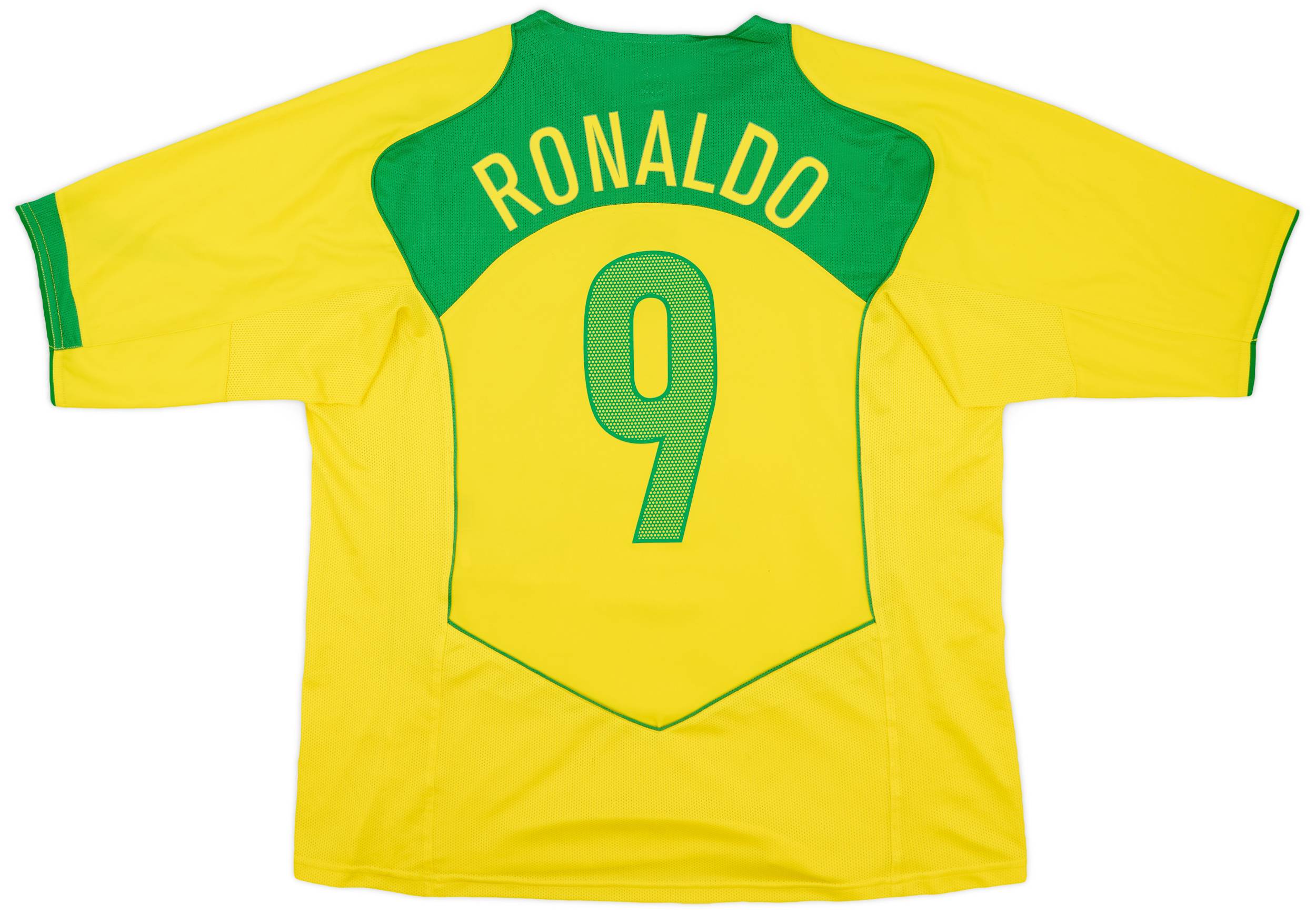 2004-06 Brazil Home Shirt Ronaldo #9 - 9/10 - (XL)