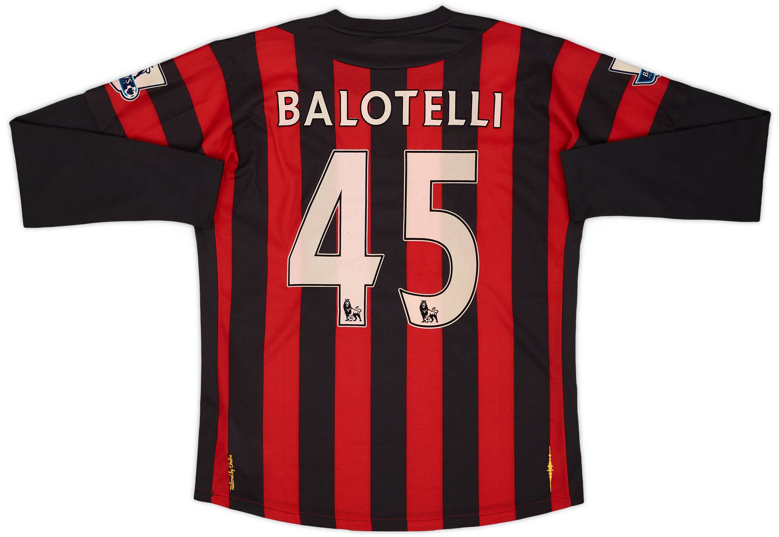 2011-12 Manchester City Away L/S Shirt Balotelli #45 - 6/10 - (L)