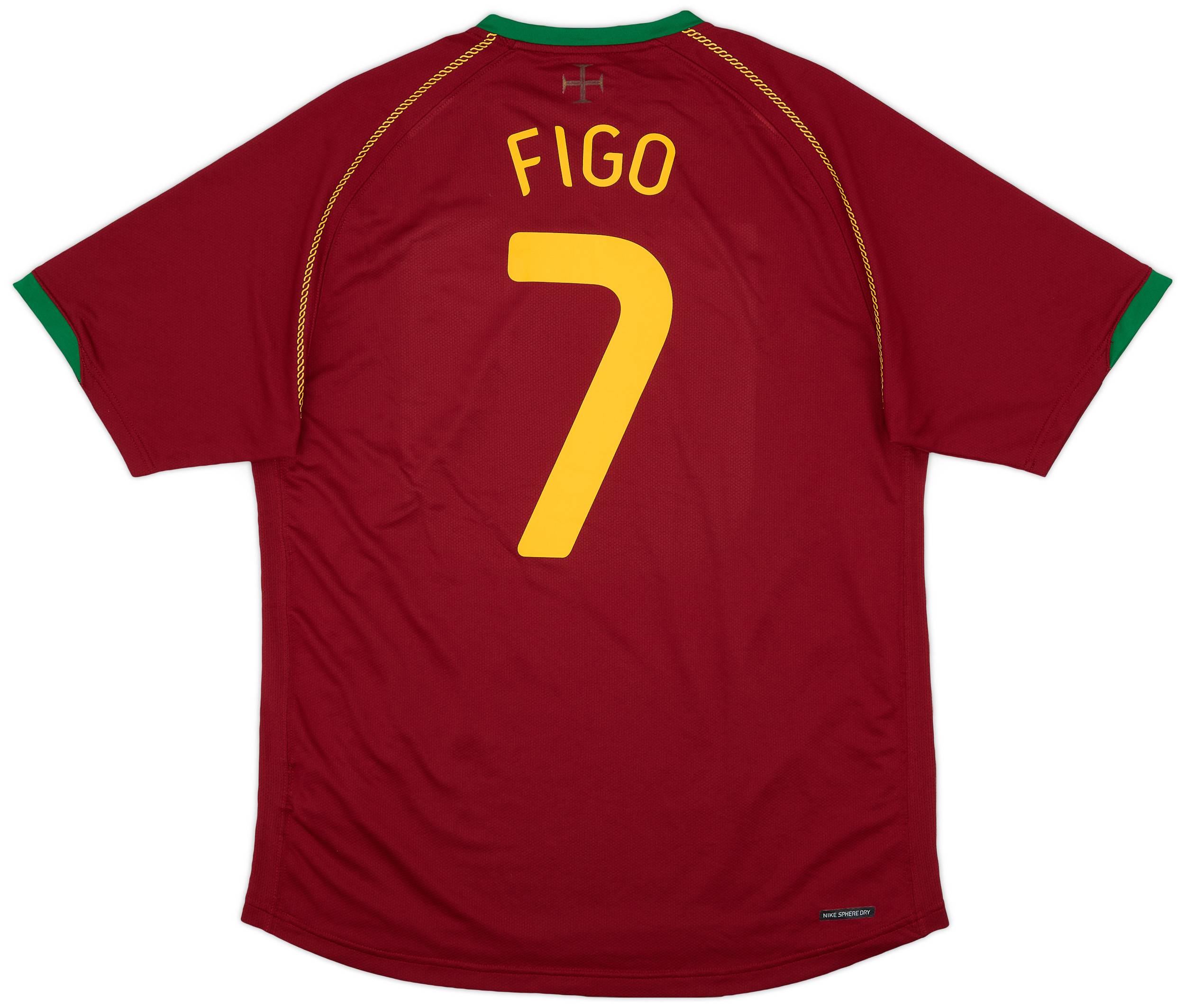 2006-08 Portugal Home Shirt Figo #7 - 8/10 - (L)
