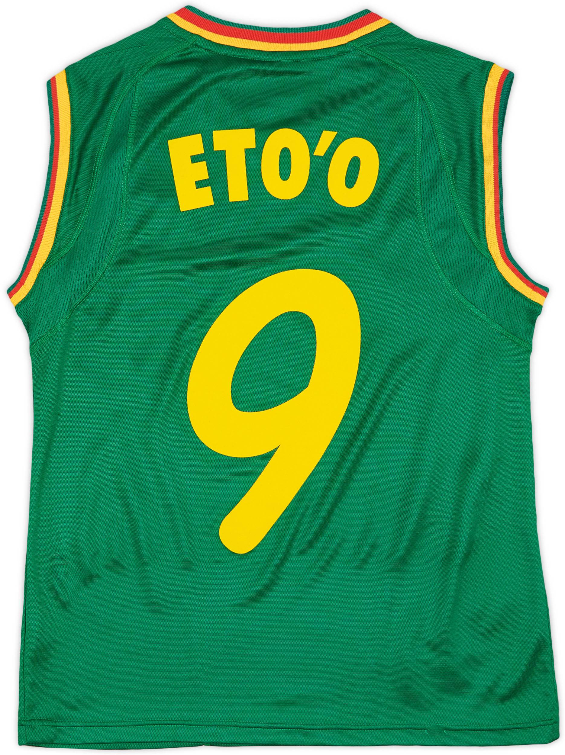 2002 Cameroon Home Vest Shirt Eto'o #9 - 8/10 - (S)